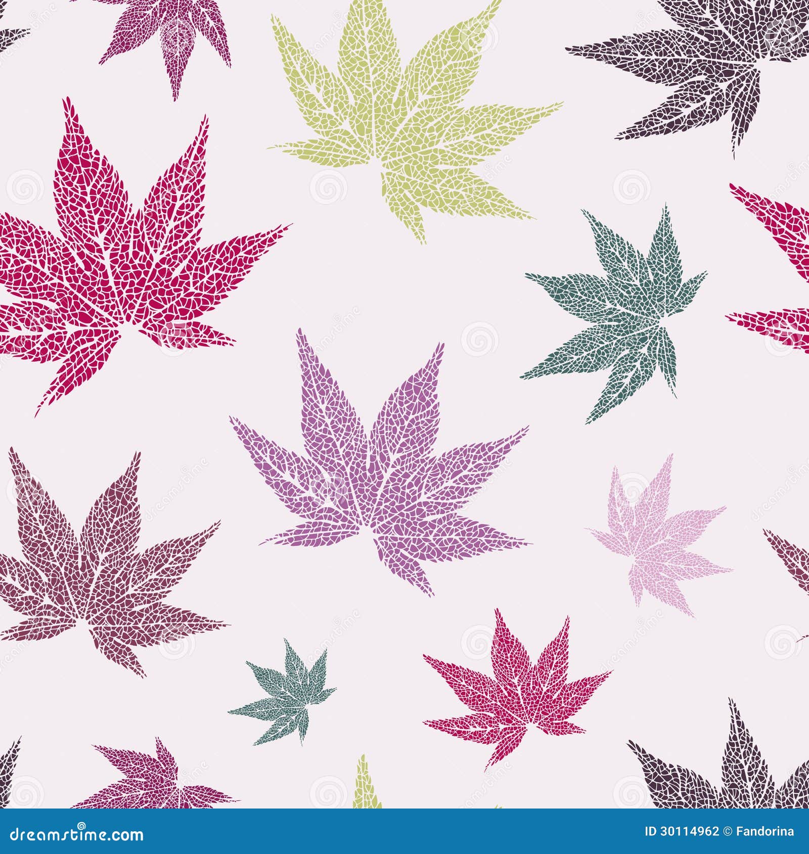 Maple Leaves Seamless Pattern Stock Vector - Illustration of silhouette, pattern: 30114962