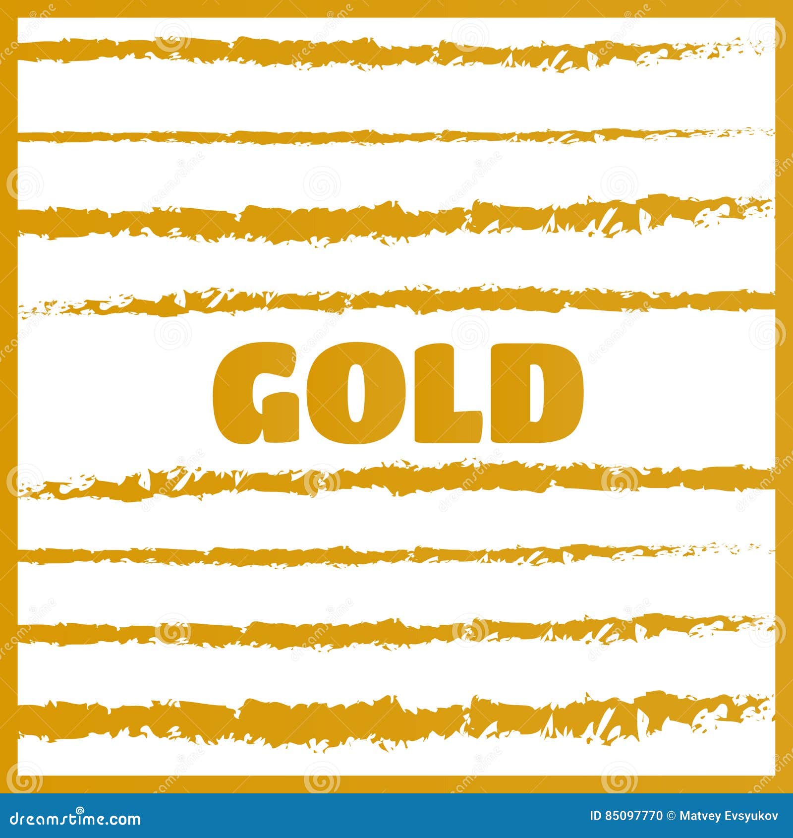 Seamless Pattern Hand-drawn Line in Golden Color Stock Illustration ...