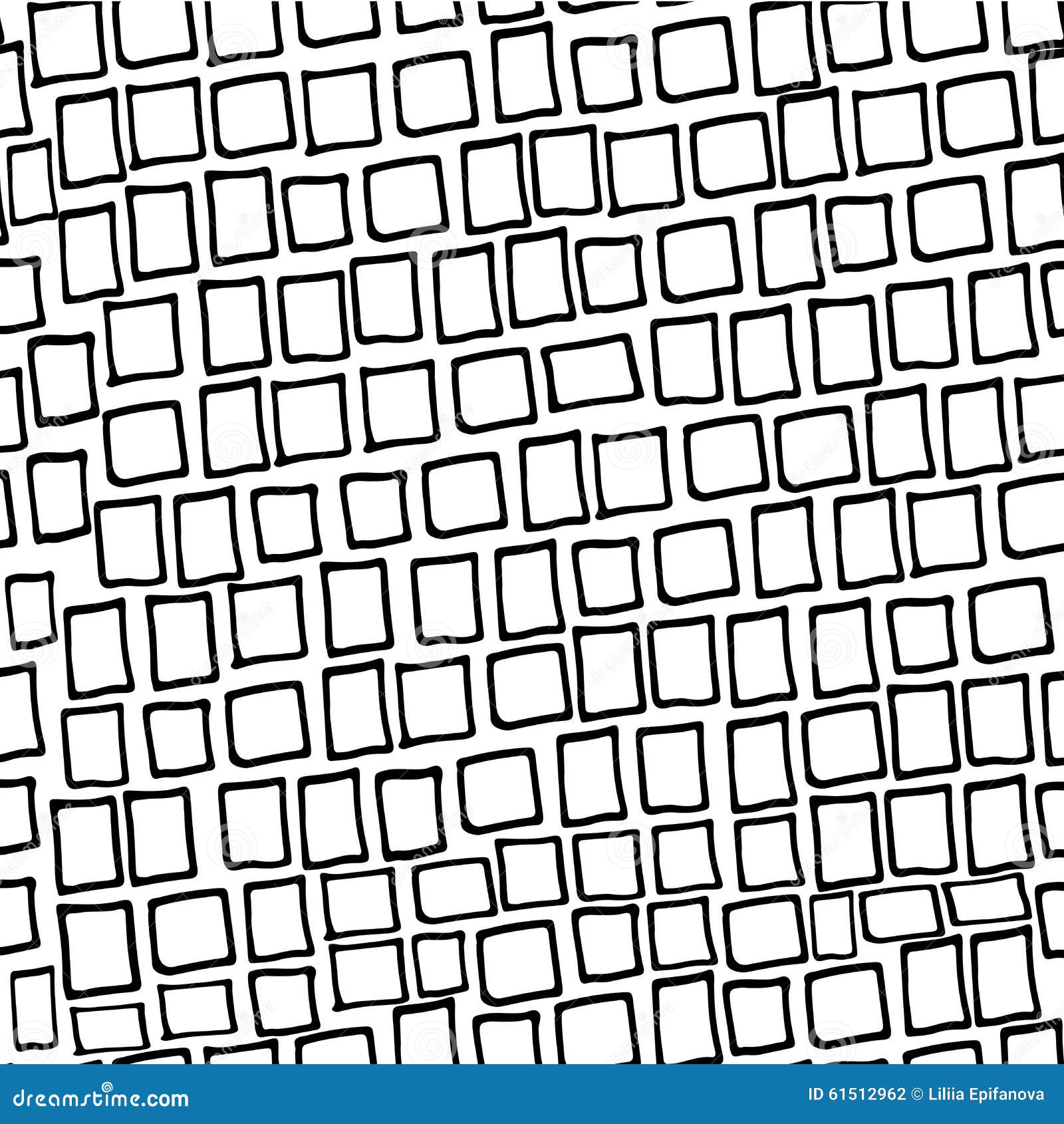 Seamless Pattern of Hand Drawn Linear Rectangles Illustration Stock ...