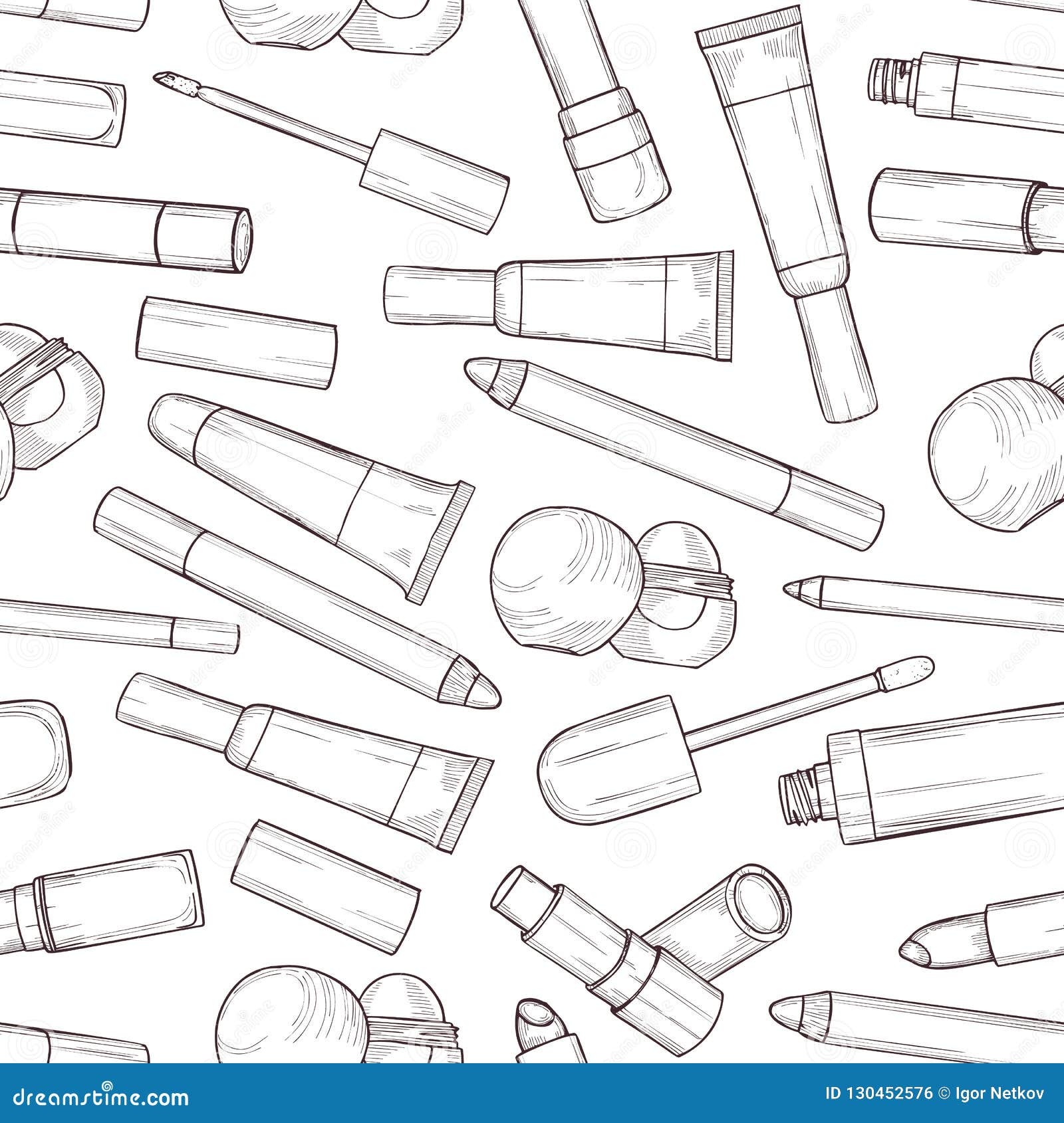 Hand drawn lip gloss stock vector. Illustration of beauty - 130452576