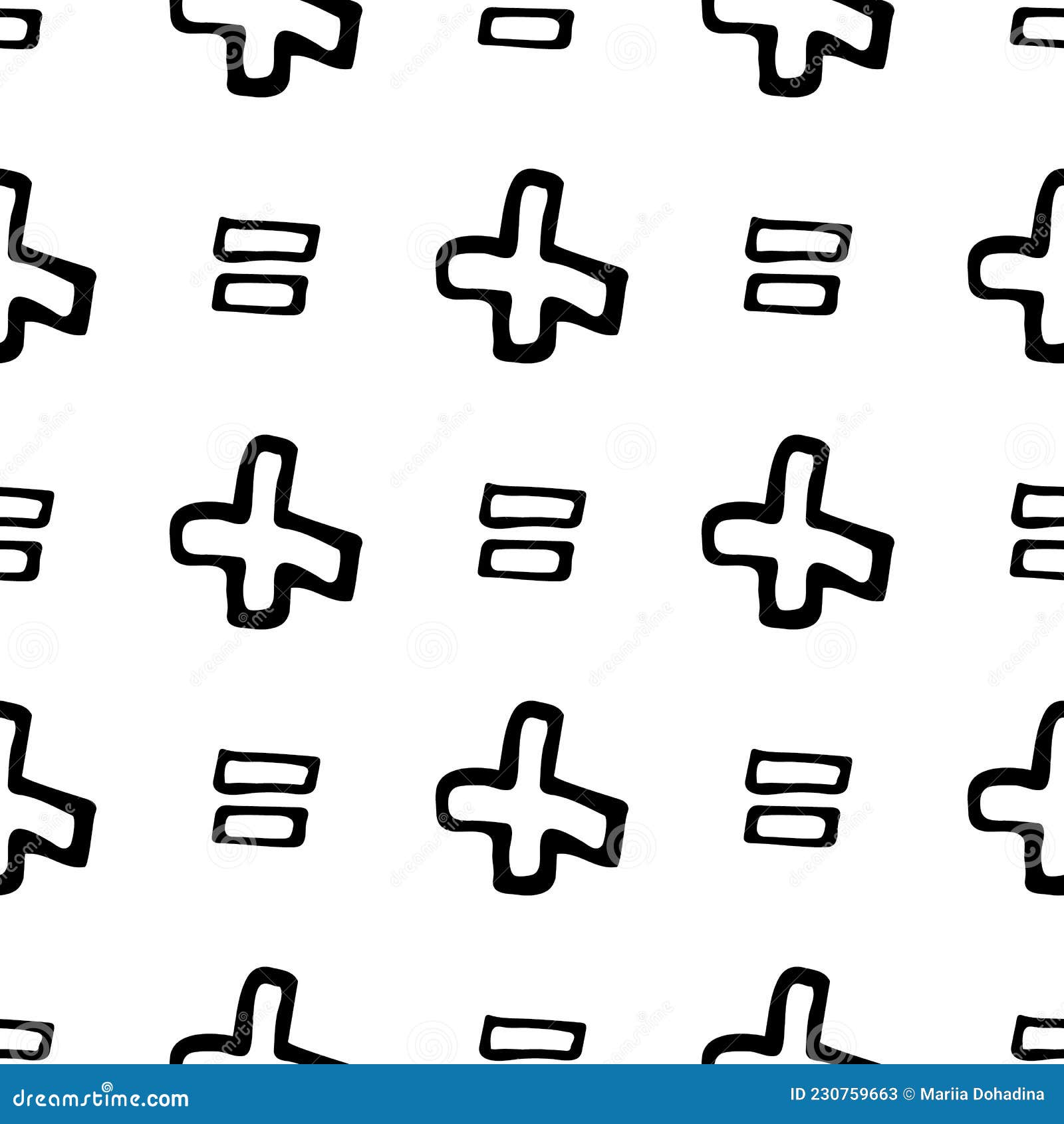 Mathematics Doodle Line Art Illustration. Hand Drawn Vector Clip Art ...