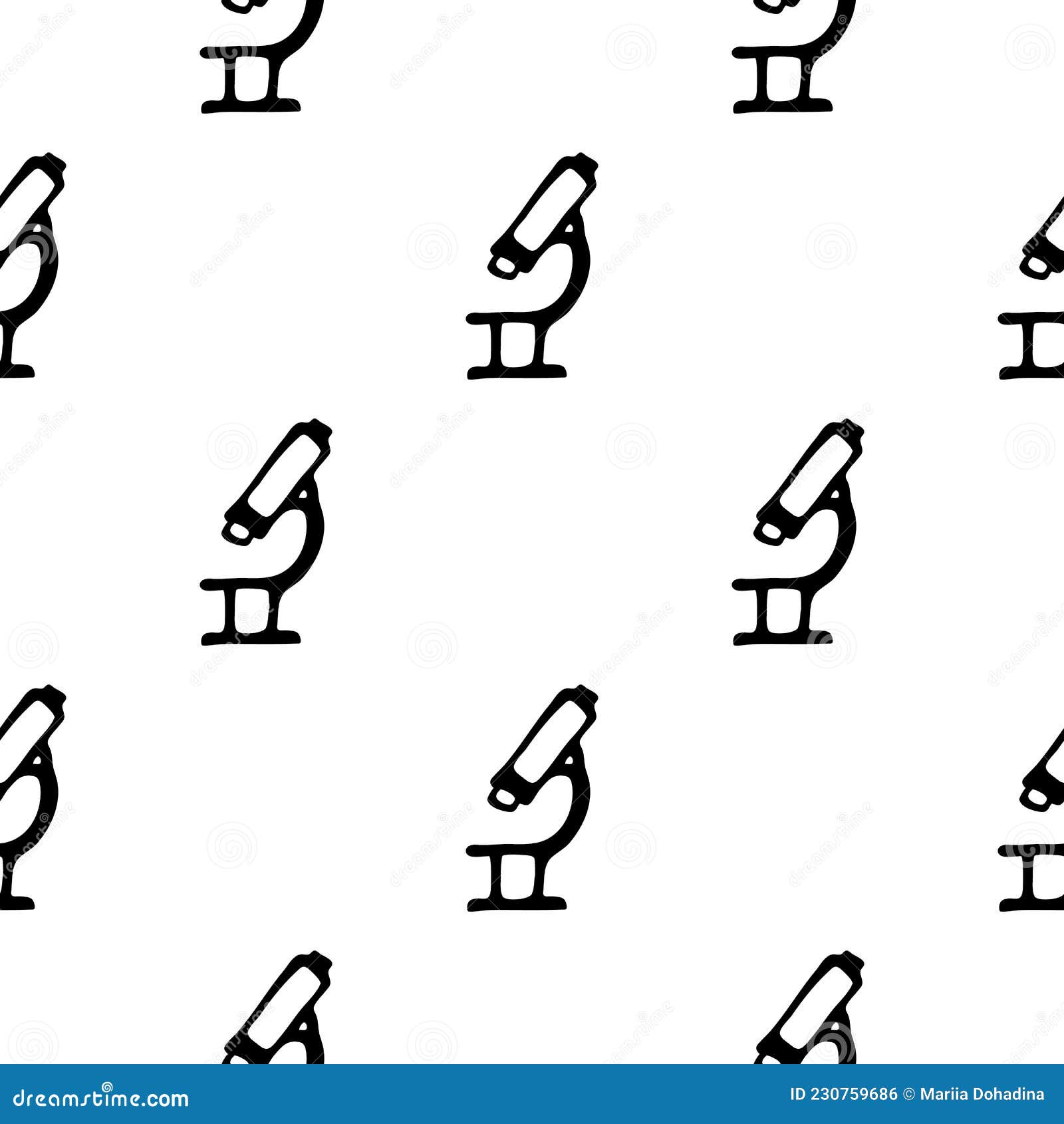 A Microscope. Doodle Style. An Optical Device. A Symbol Of Science ...