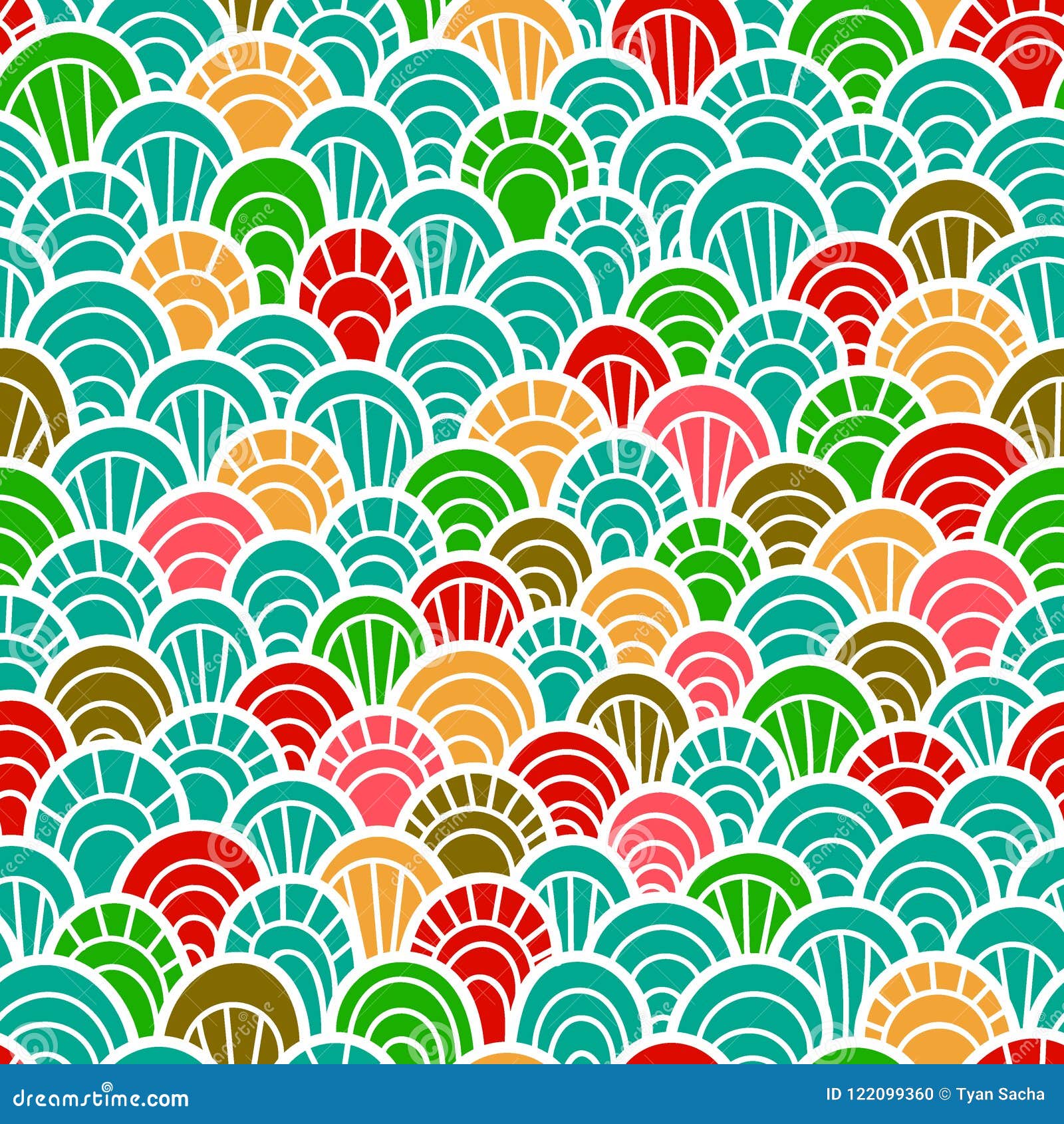 Seamless Pattern of Hand Drawn Scales. Abstract Seamless Pattern Stock ...