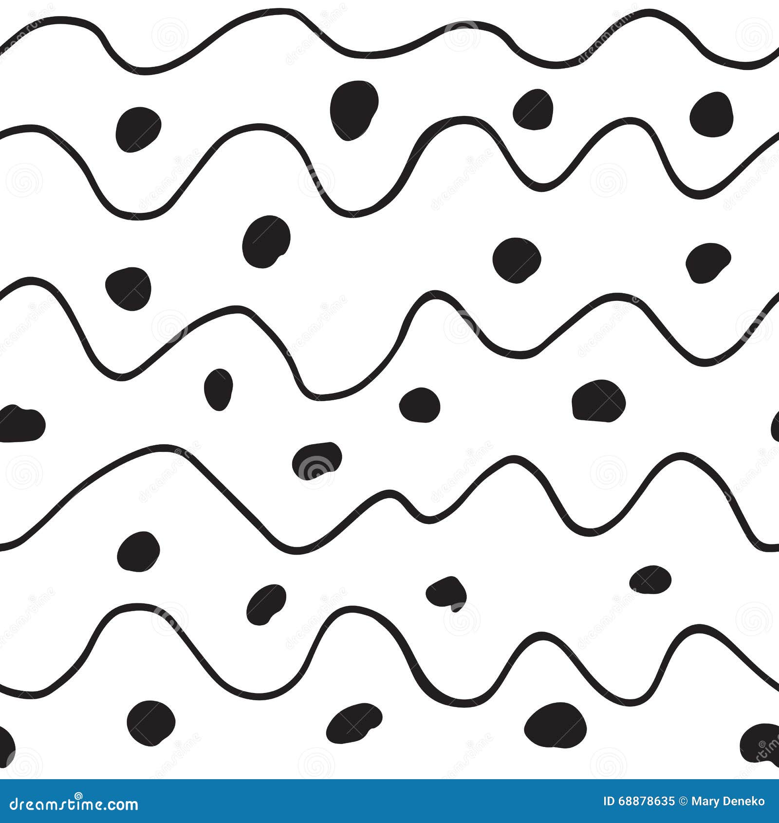 Seamless Pattern with Hand-drawn Sketch Points and Lines. Stock Vector ...