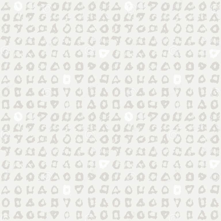 Seamless Pattern with Hand Drawn Triangles, Circles and Squares Stock ...