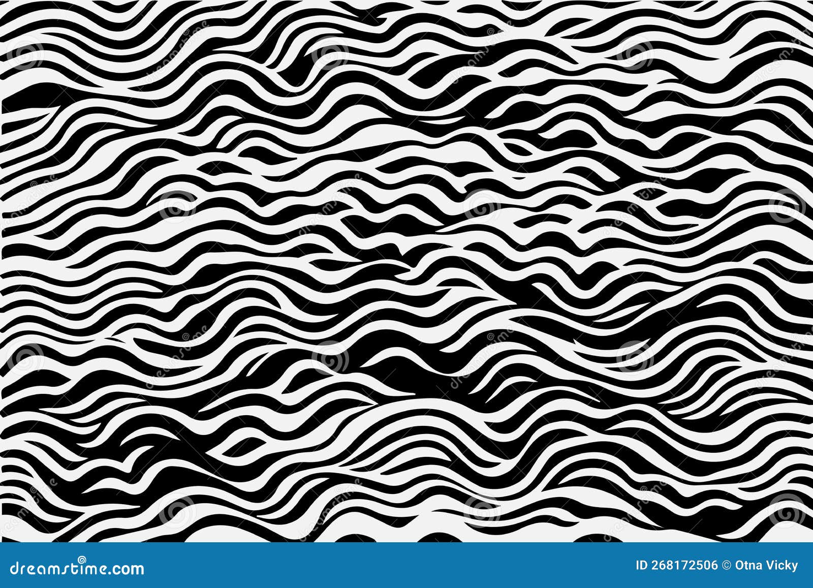 Seamless Pattern with Hand Drawn Wavy Lines, Editable EPS Vector Format ...