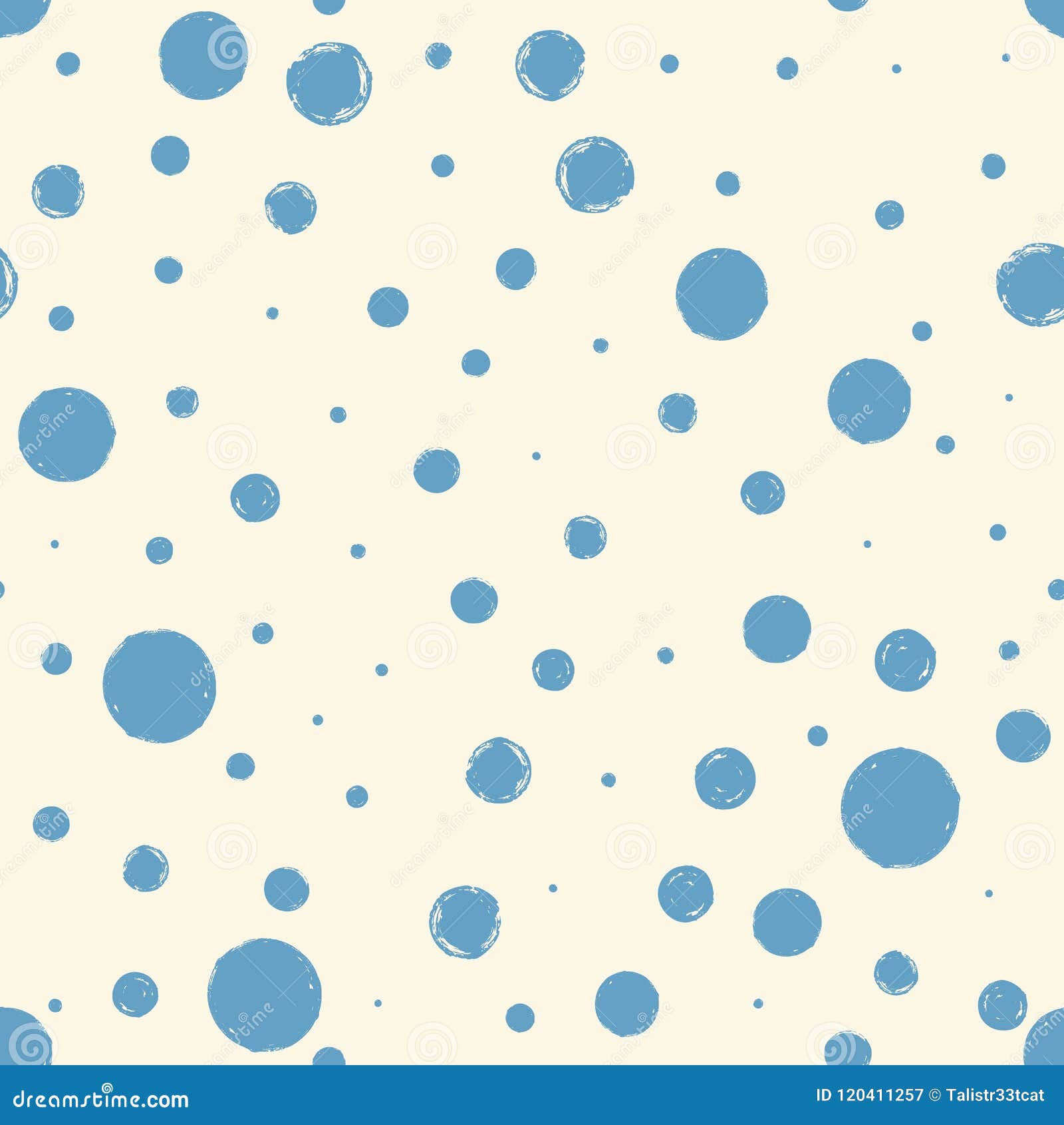 Seamless Pattern with Hand Painted Ink Circles Stock Vector ...