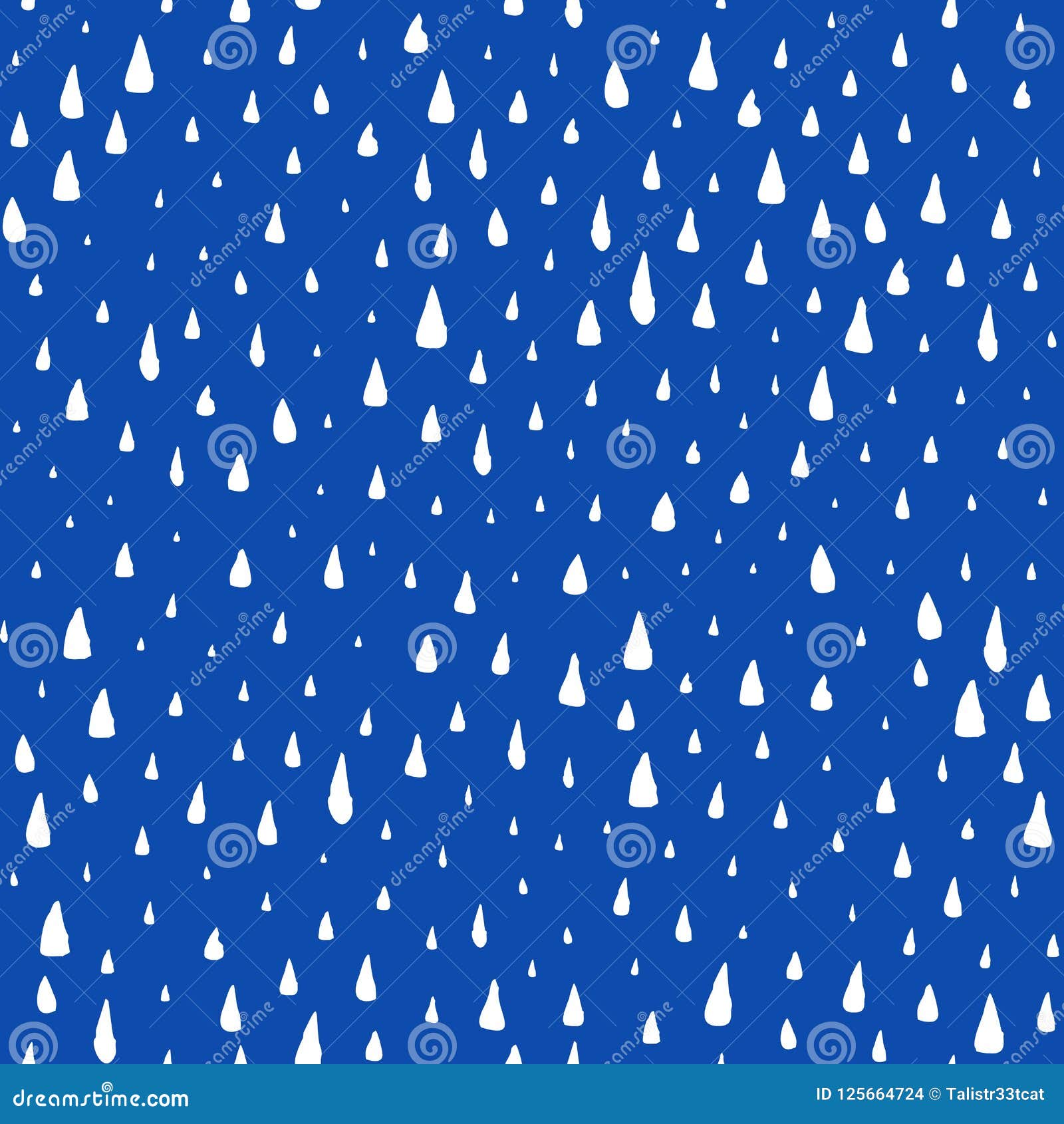 Seamless Pattern with Hand Painted Rain Drops Stock Vector ...