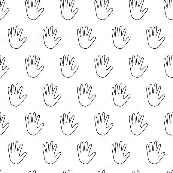 Seamless Pattern with Handbreadth Stock Vector - Illustration of linear ...