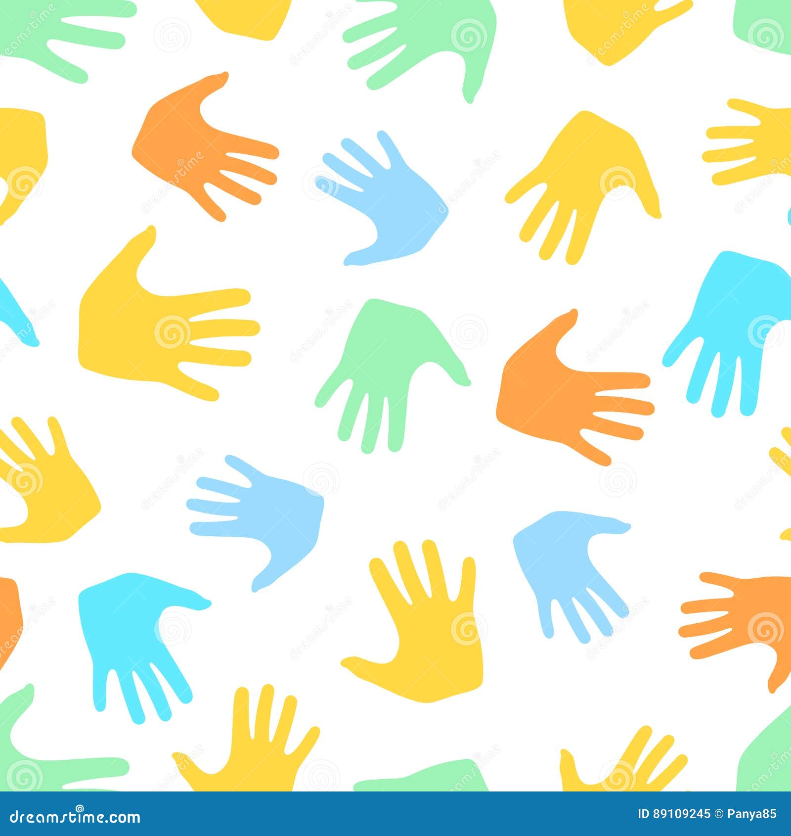 Seamless Pattern from Hands. Abstract Backdrop, Background Stock Vector ...