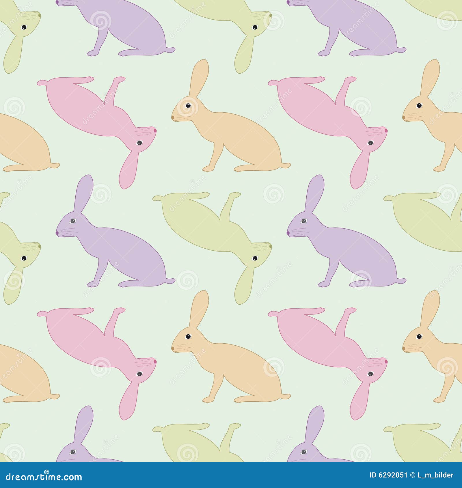 Seamless Pattern with Hares Stock Vector - Illustration of figure ...
