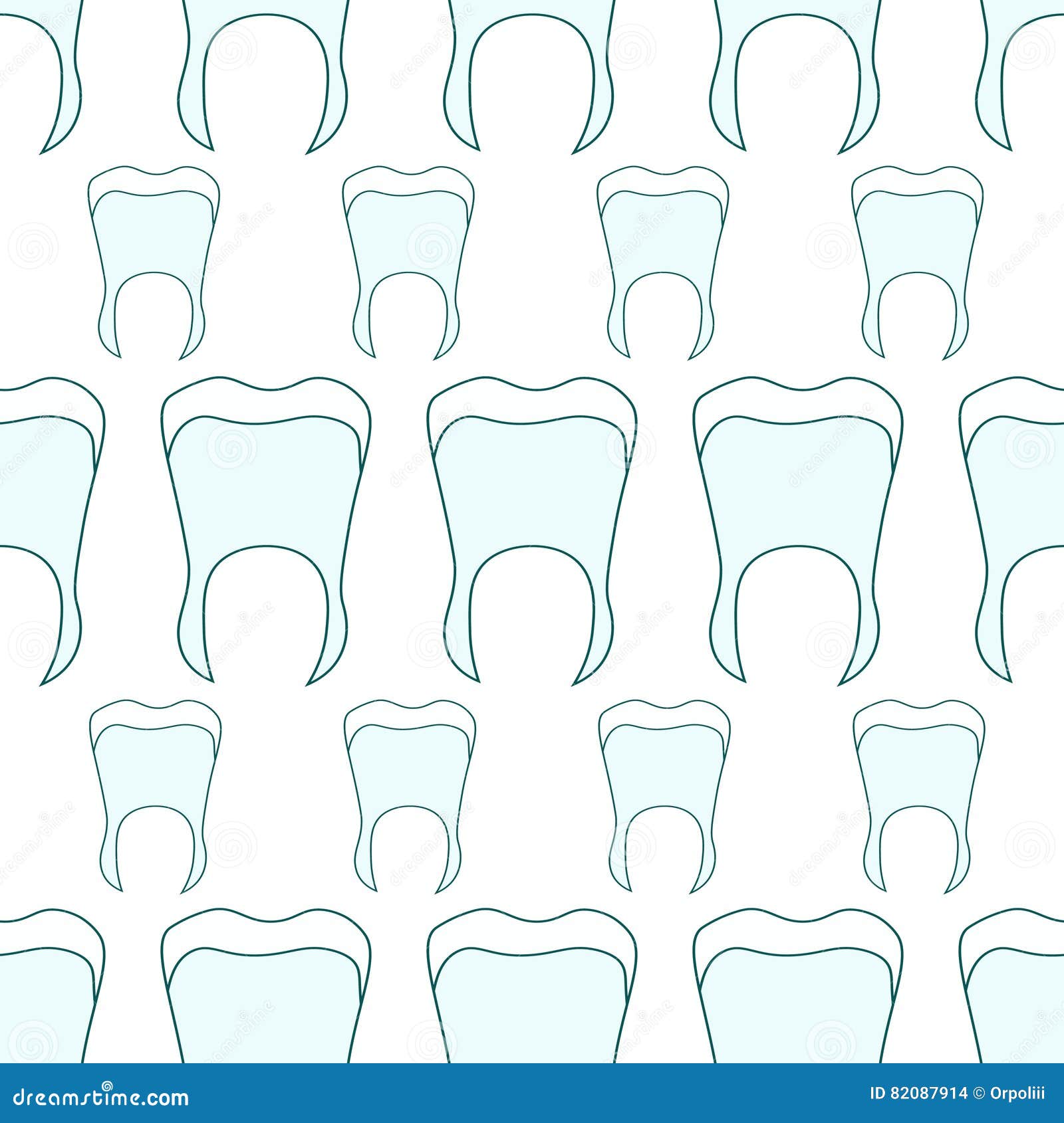 Seamless Pattern Healthy Teeth Paste. Vector Illustration Stock Vector ...
