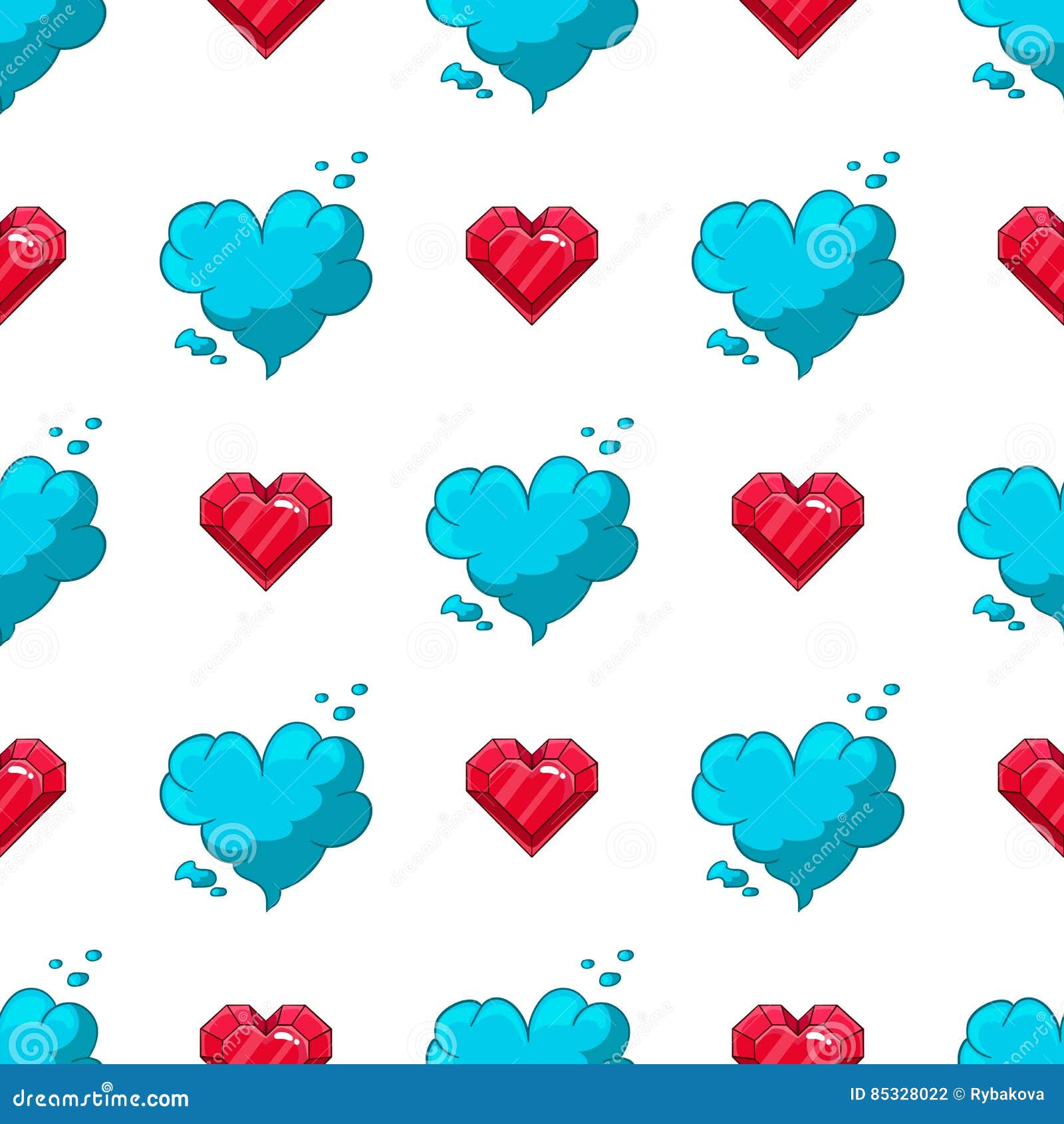 Seamless Pattern with Heart Stock Vector - Illustration of seamless ...