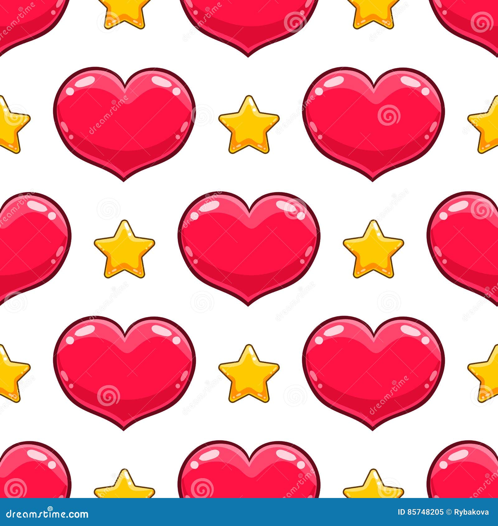 Seamless Pattern with Heart Stock Vector - Illustration of ornament ...
