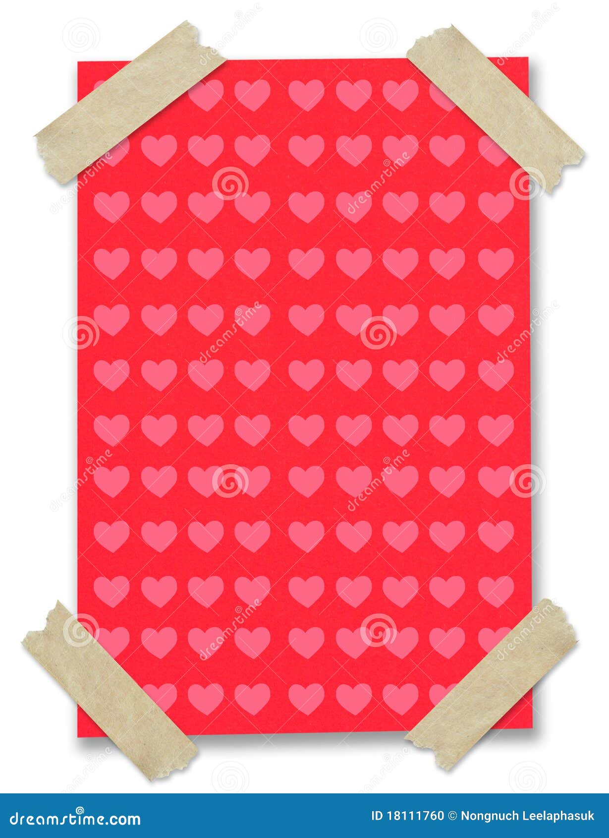 Seamless Pattern of Heart on Paper Stock Photo - Image of cheerful ...