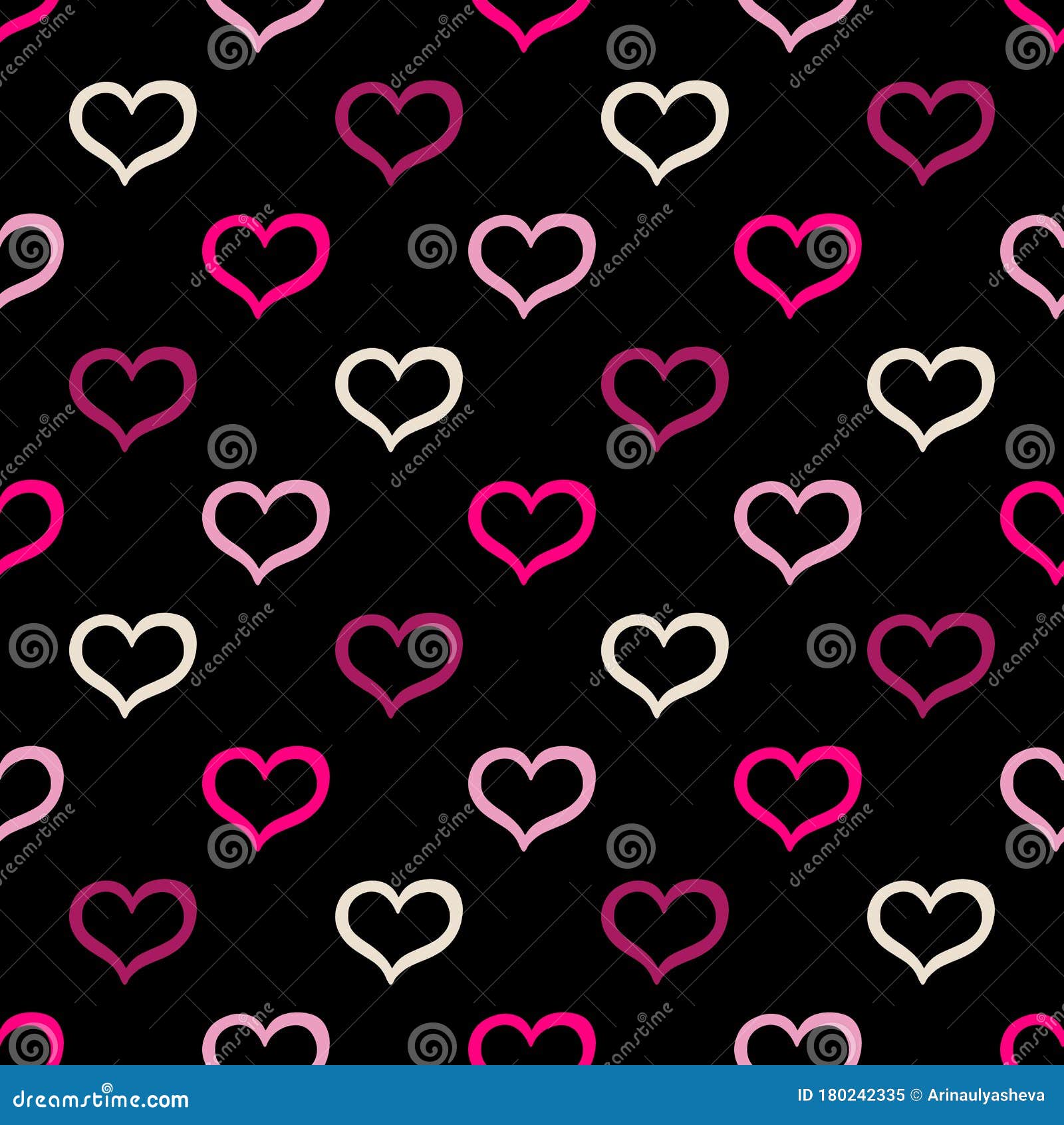 Seamless Pattern Heart Shape.Design Print Fabric Textile Stock ...