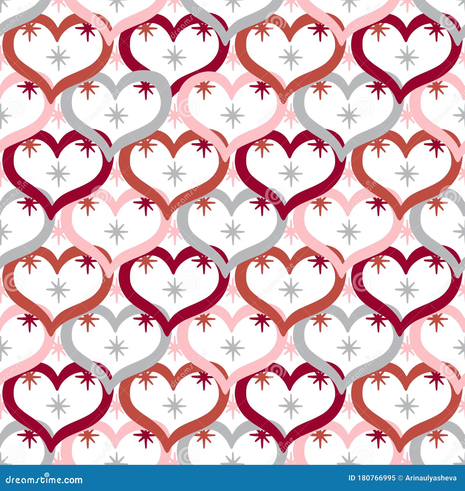 Seamless Pattern Heart Shape.Design Print Fabric Textile Stock ...