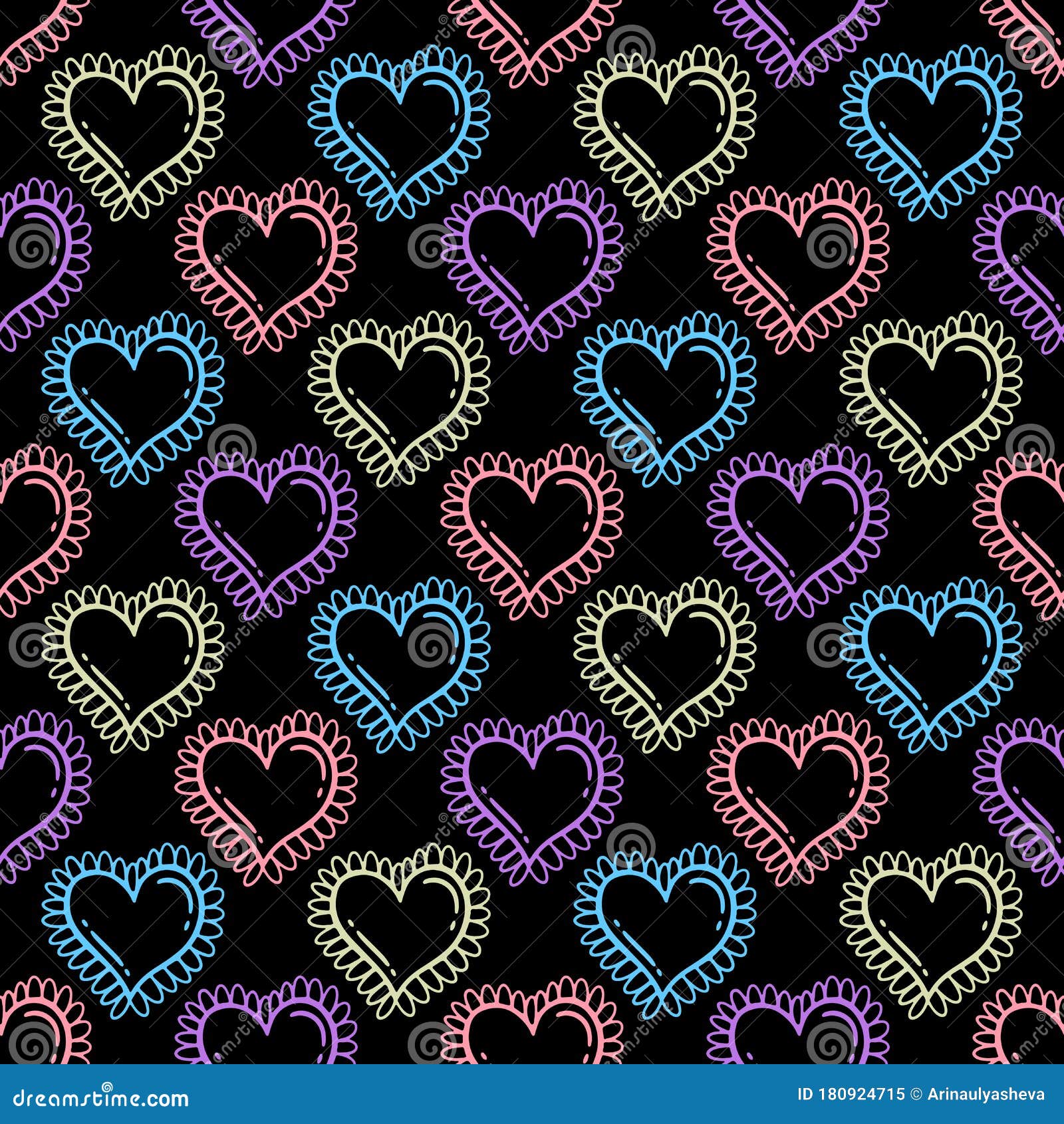 Seamless Pattern Heart Shape.Design Print Fabric Textile Stock ...