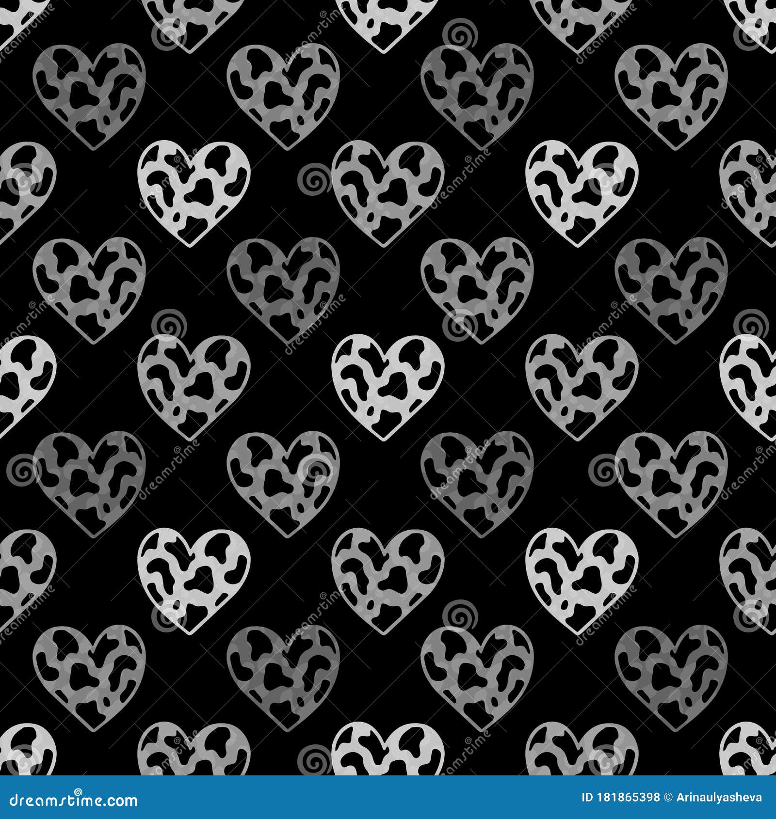 Seamless Pattern Heart Shape.Design Print Fabric Textile.Vintage Retro ...
