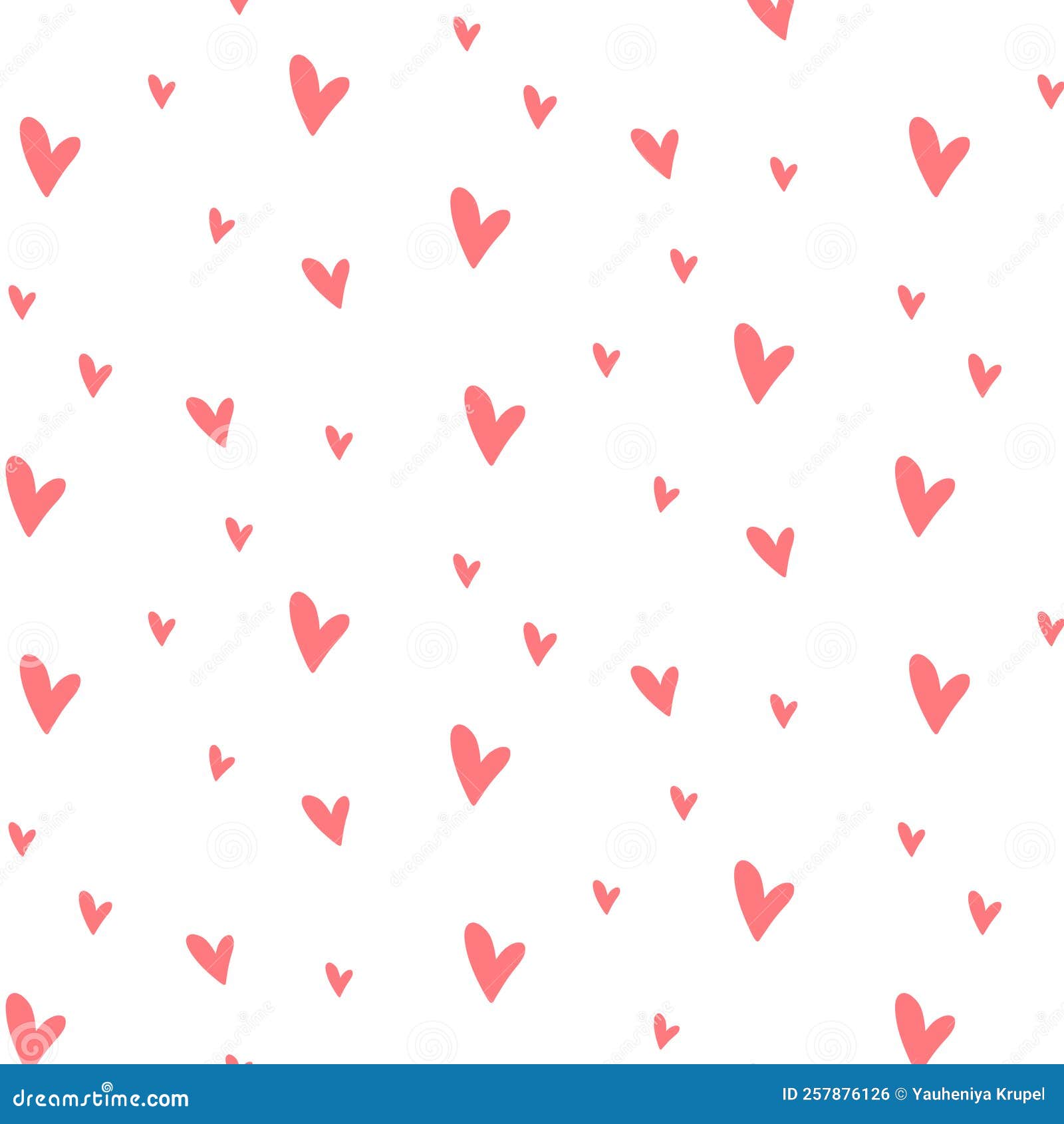 Seamless Pattern with Hearts Stock Vector - Illustration of romance ...
