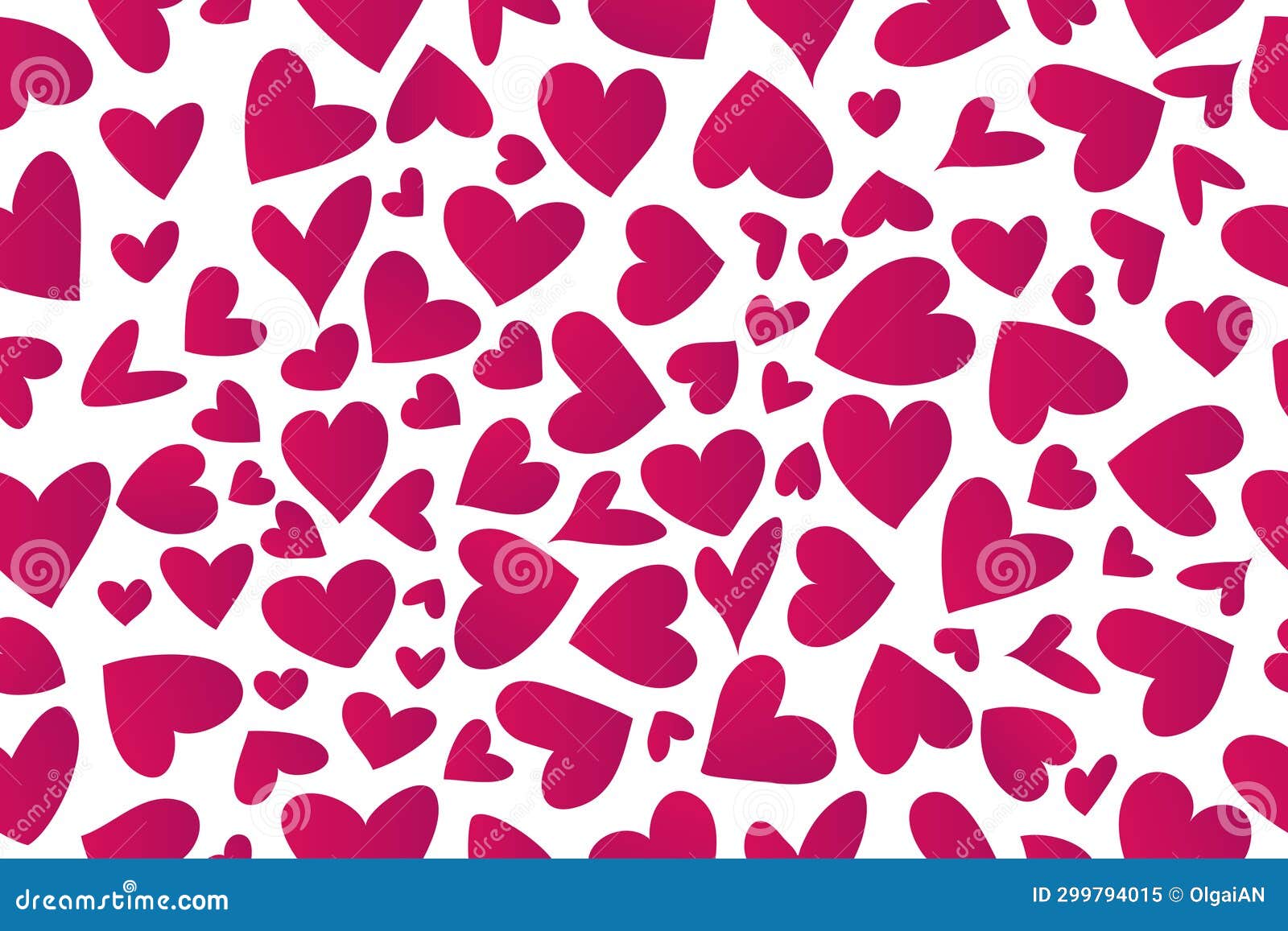 Seamless Pattern of Hearts. Modern Abstract Background with Pink Hearts ...