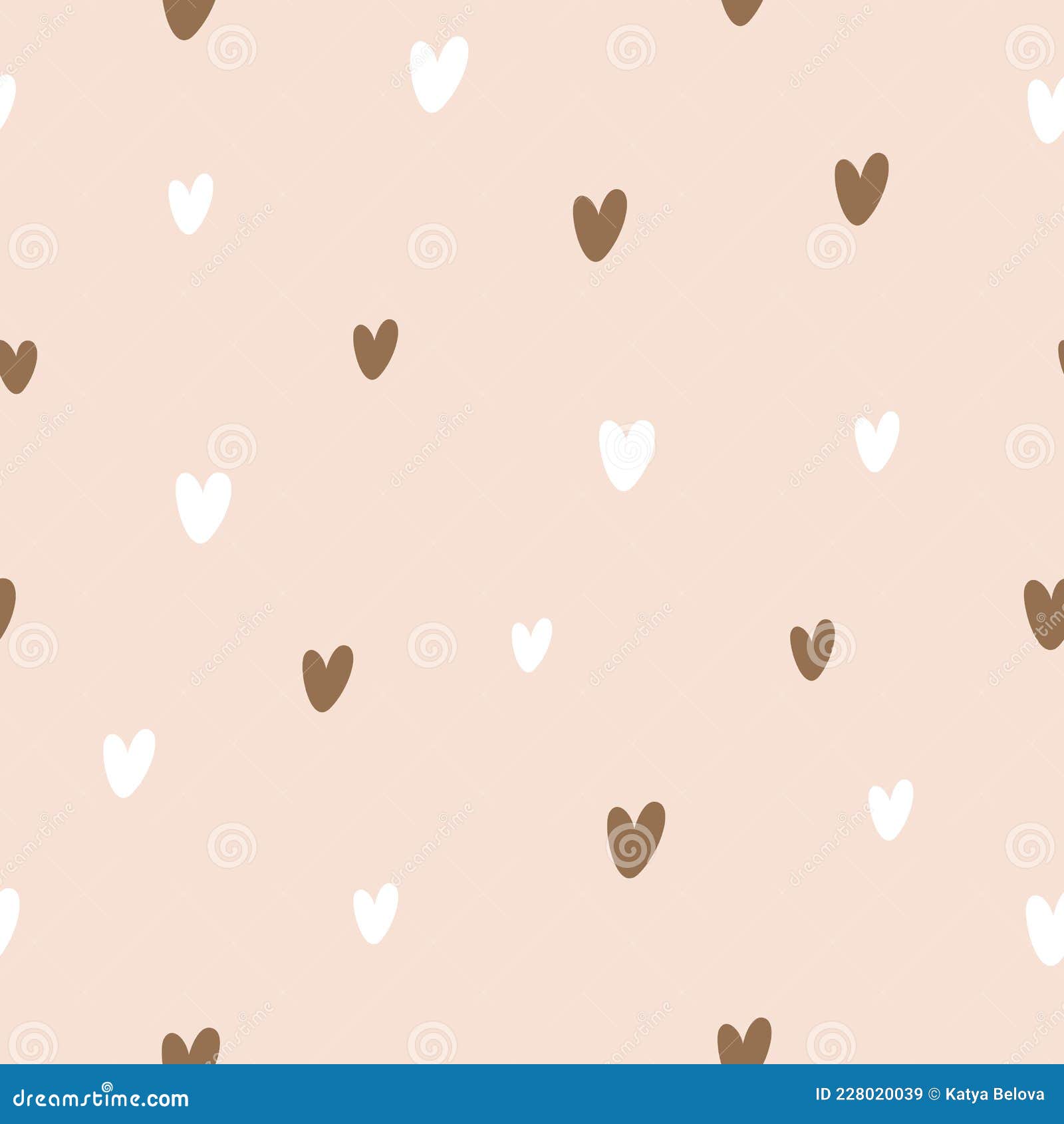 Seamless Pattern.Hearts on Neutral Background Stock Vector ...