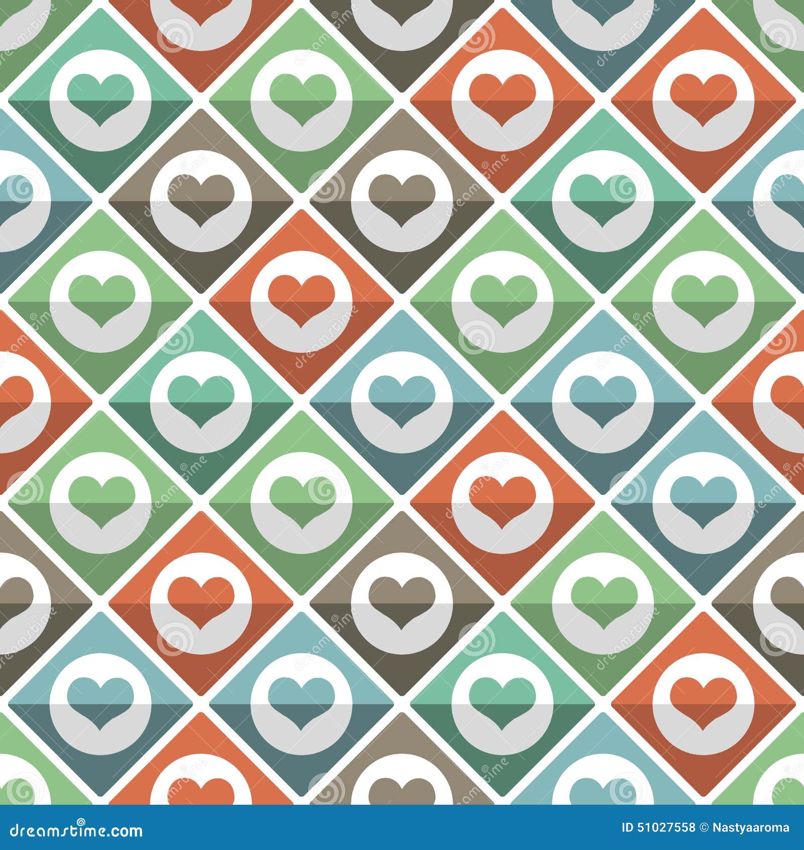 Seamless Pattern of Hearts Tile Stock Illustration - Illustration of ...