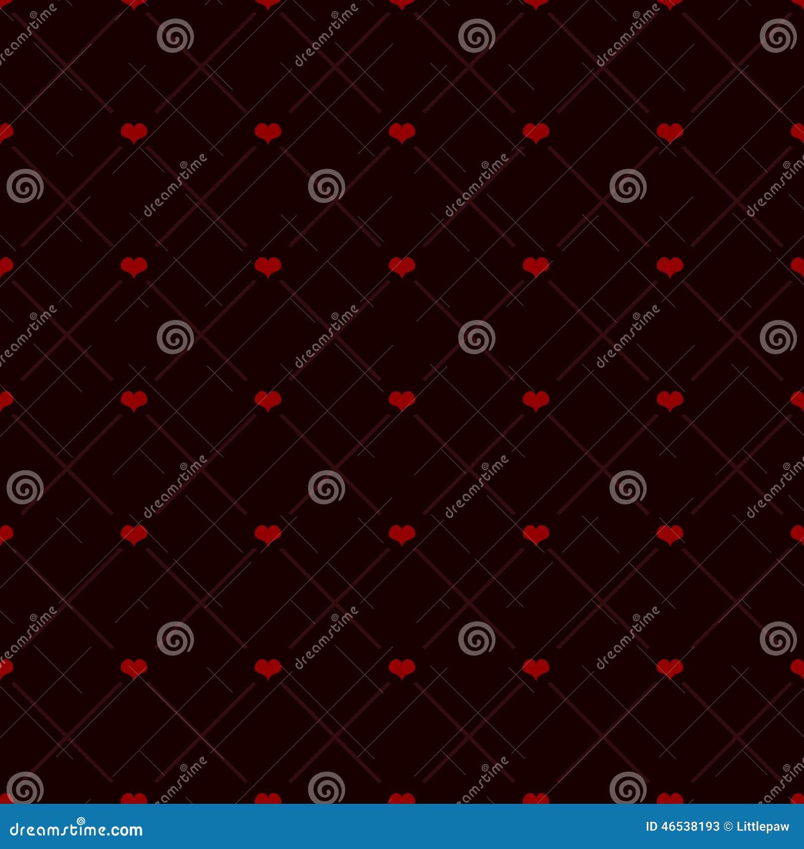 Seamless Pattern with Hearts Stock Vector - Illustration of template ...