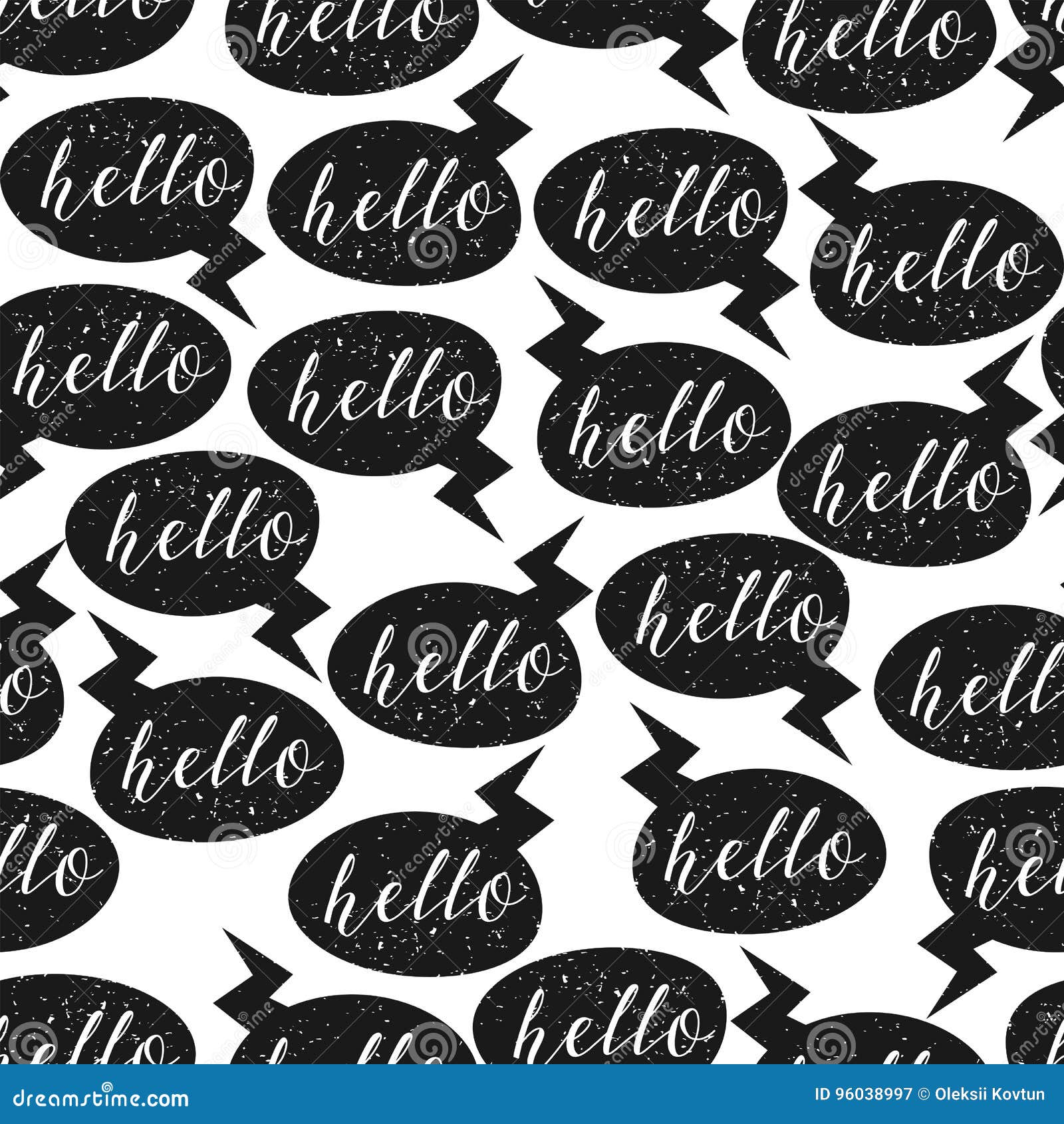 Hello In Speech Bubble 8-bit Pixel Art On White Background Vector ...
