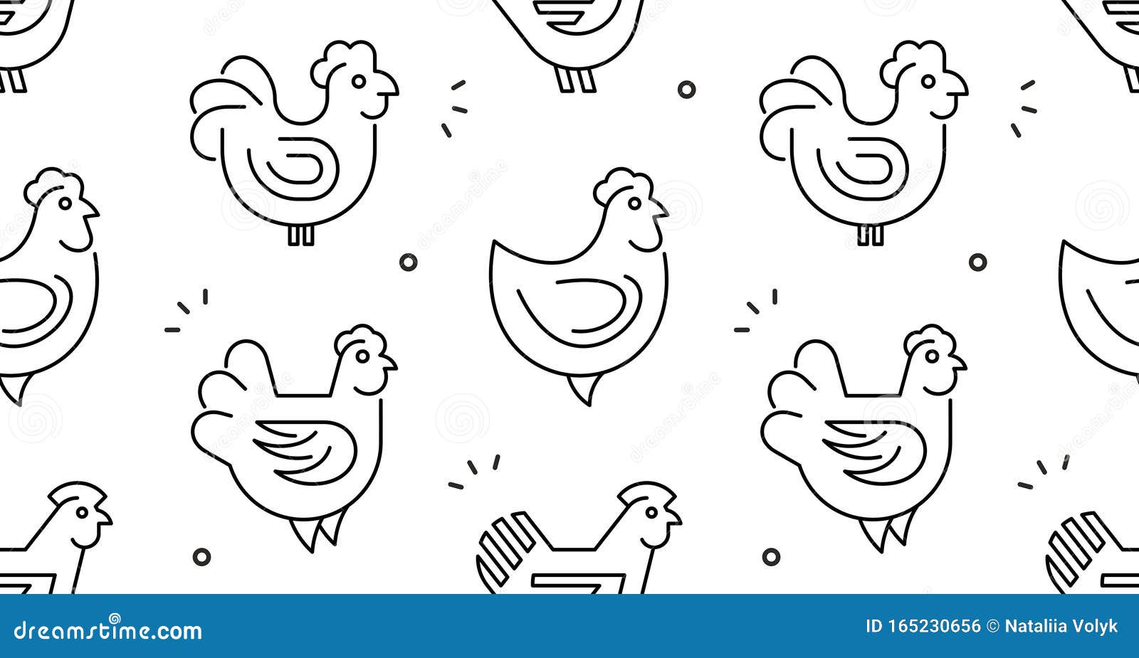 Seamless Pattern with Hens, Chickens Stock Vector - Illustration of ...