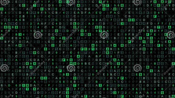 Seamless Pattern of HEX Computer Code Symbols Stock Illustration ...