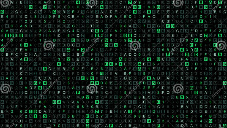 Seamless Pattern of HEX Computer Code Symbols Stock Illustration ...