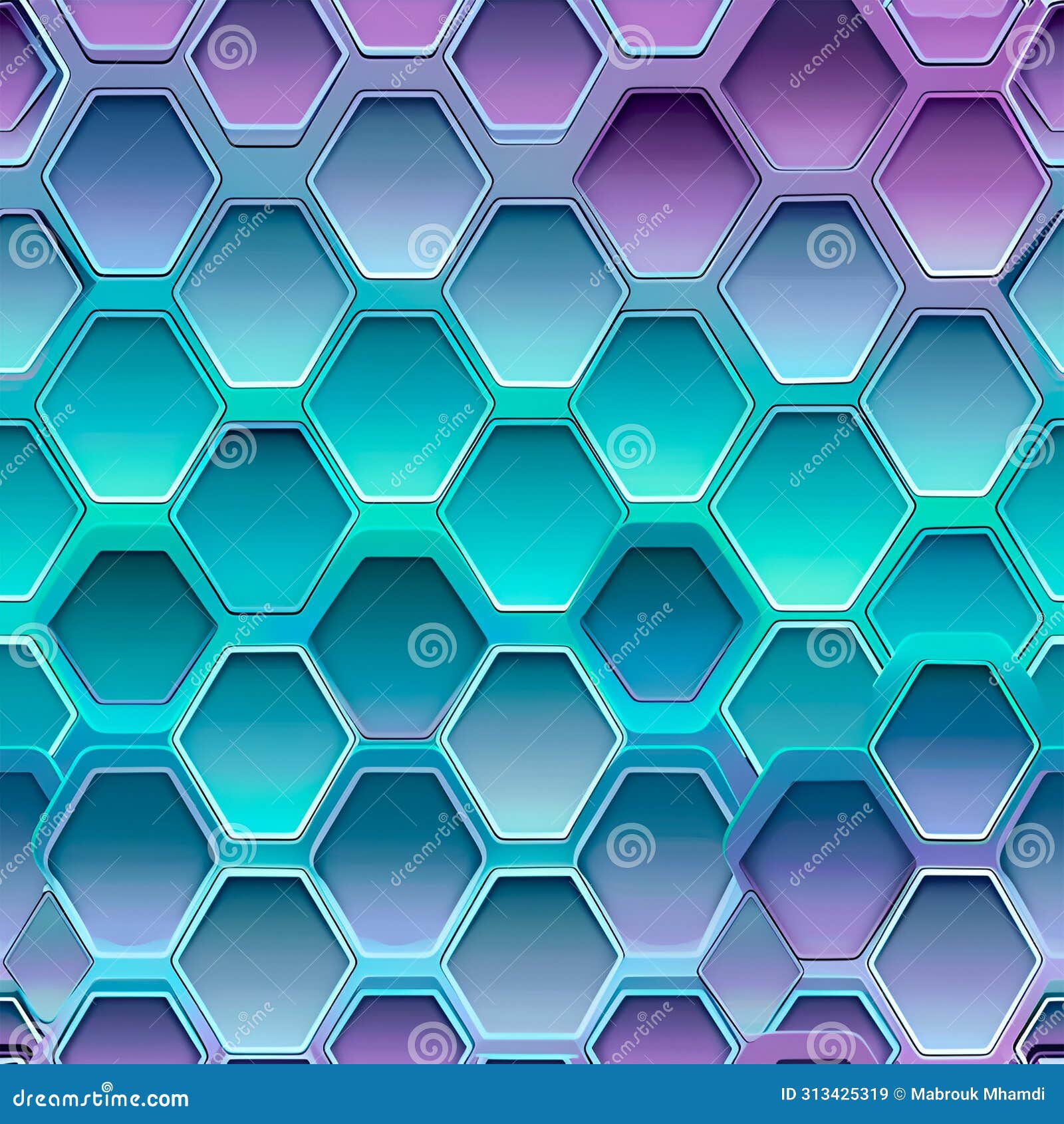 Gradient Hexagonal Honeycomb Seamless Pattern Stock Illustration ...