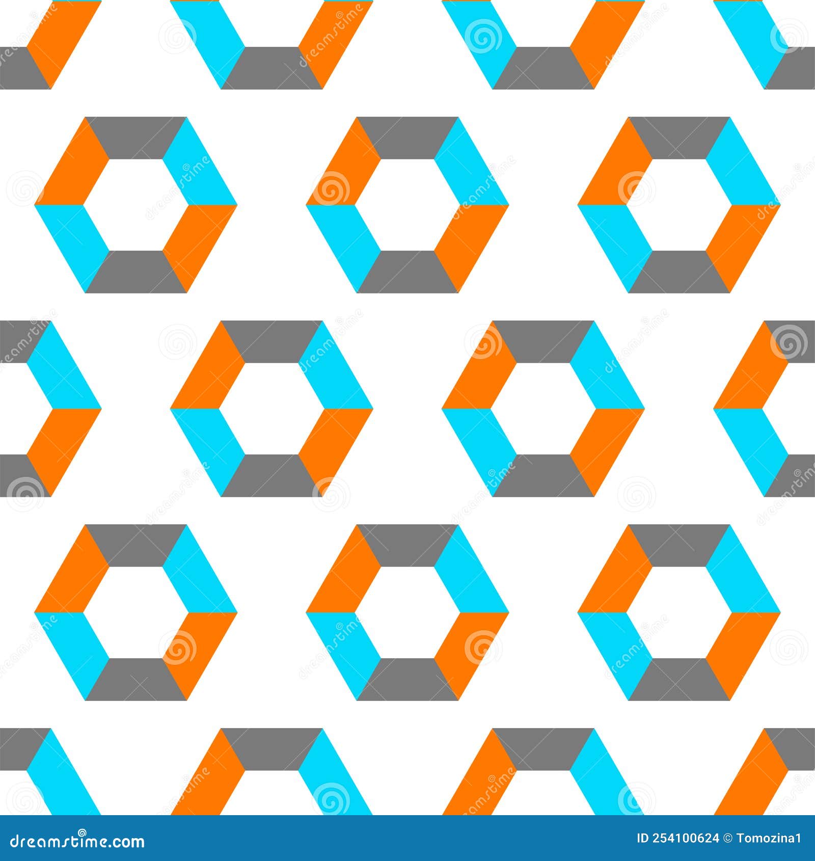 Seamless Pattern with Hexagons Stock Vector - Illustration of modern ...