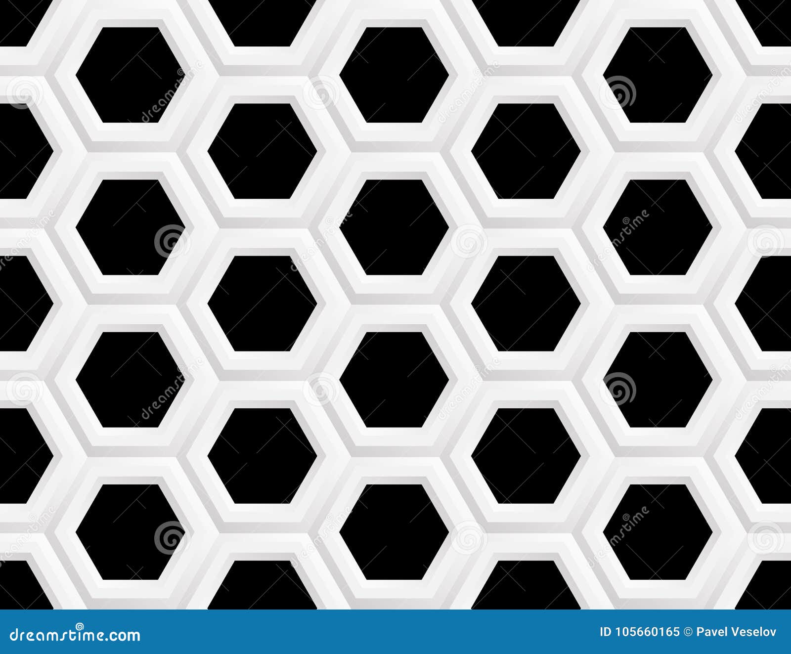 Seamless Pattern of Hexagons Stock Vector - Illustration of geometric ...