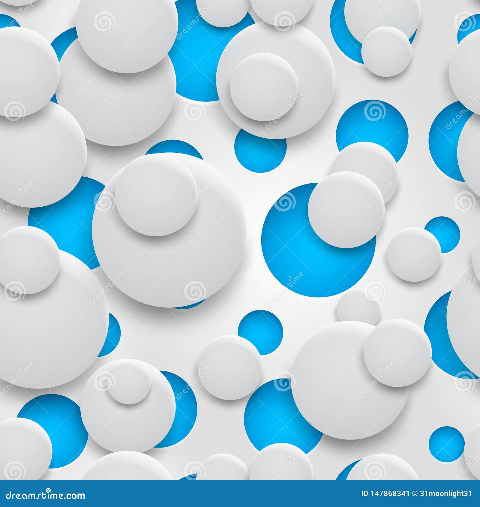 Seamless Pattern of Holes and Circles with Shadows Stock Vector ...