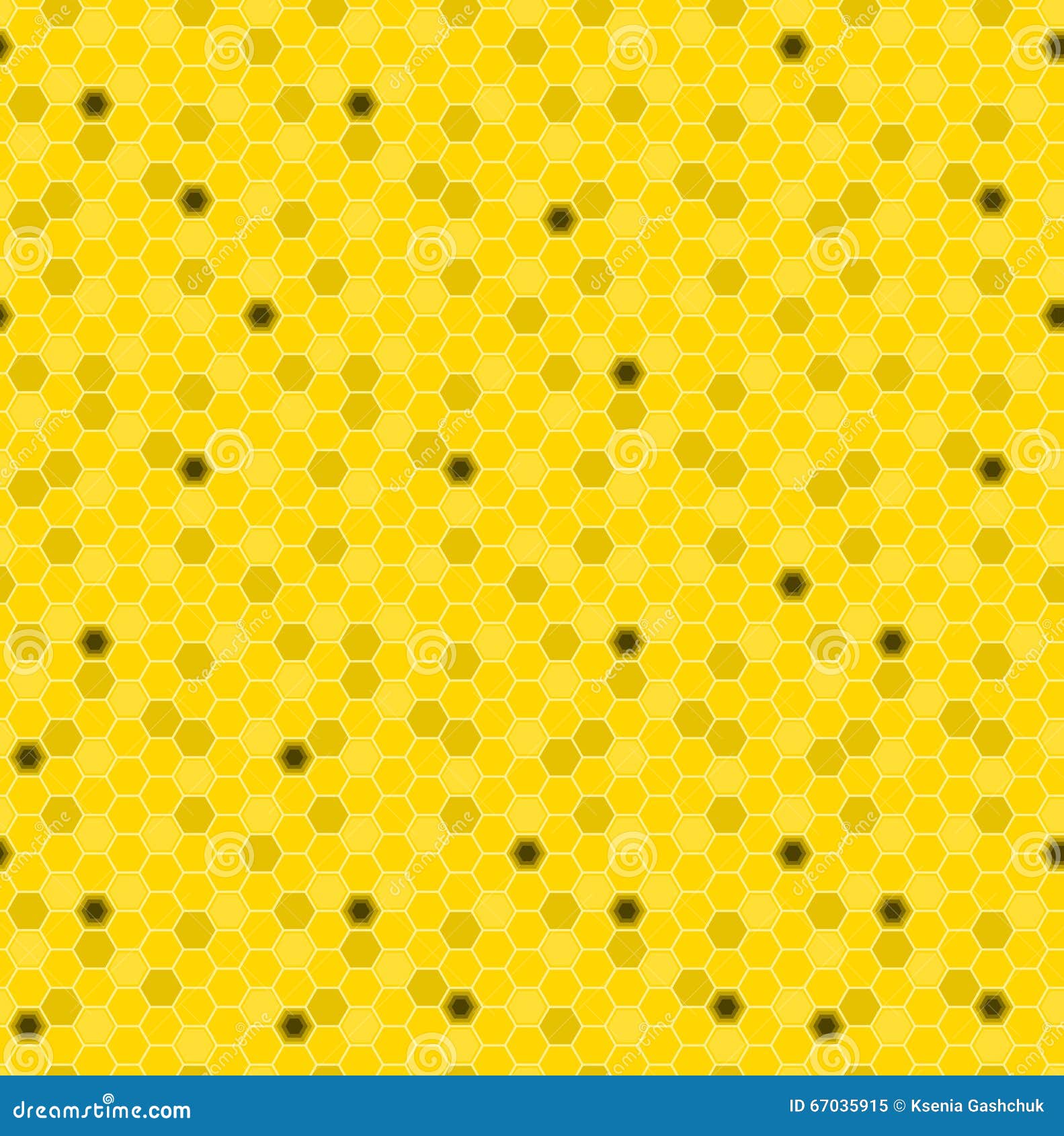 Seamless Pattern Honey Comb. Stock Vector - Illustration of beekeeping ...