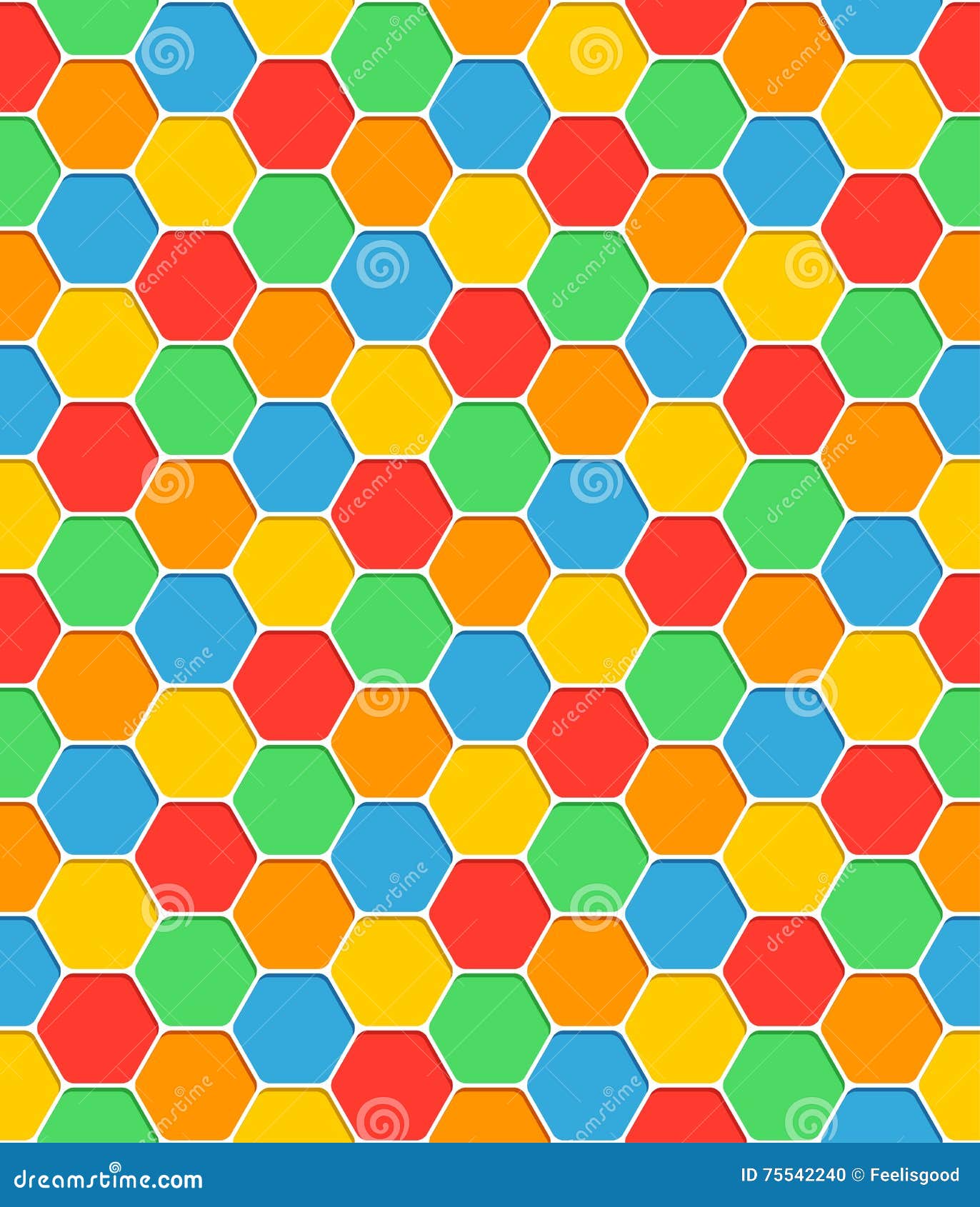 Seamless Pattern Honeycomb Texture Hexagon Shapes Stock Vector ...