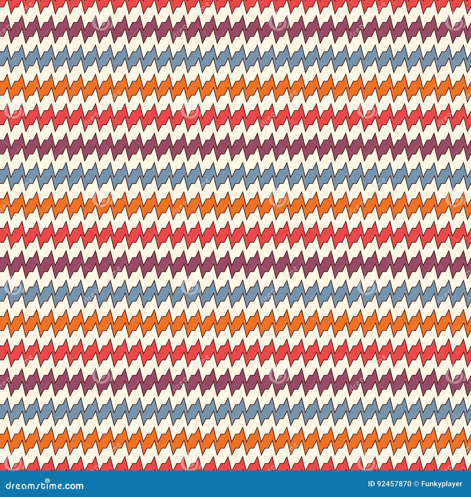 Seamless Pattern with Horizontal Jagged Lines. Repeated Sharp Edges ...