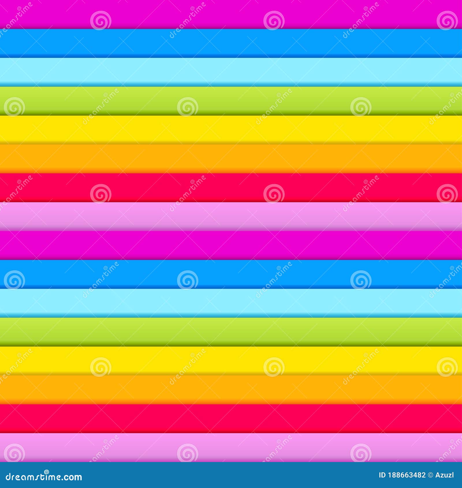 Seamless Pattern of Horizontal Rainbow Stripes Stock Illustration ...