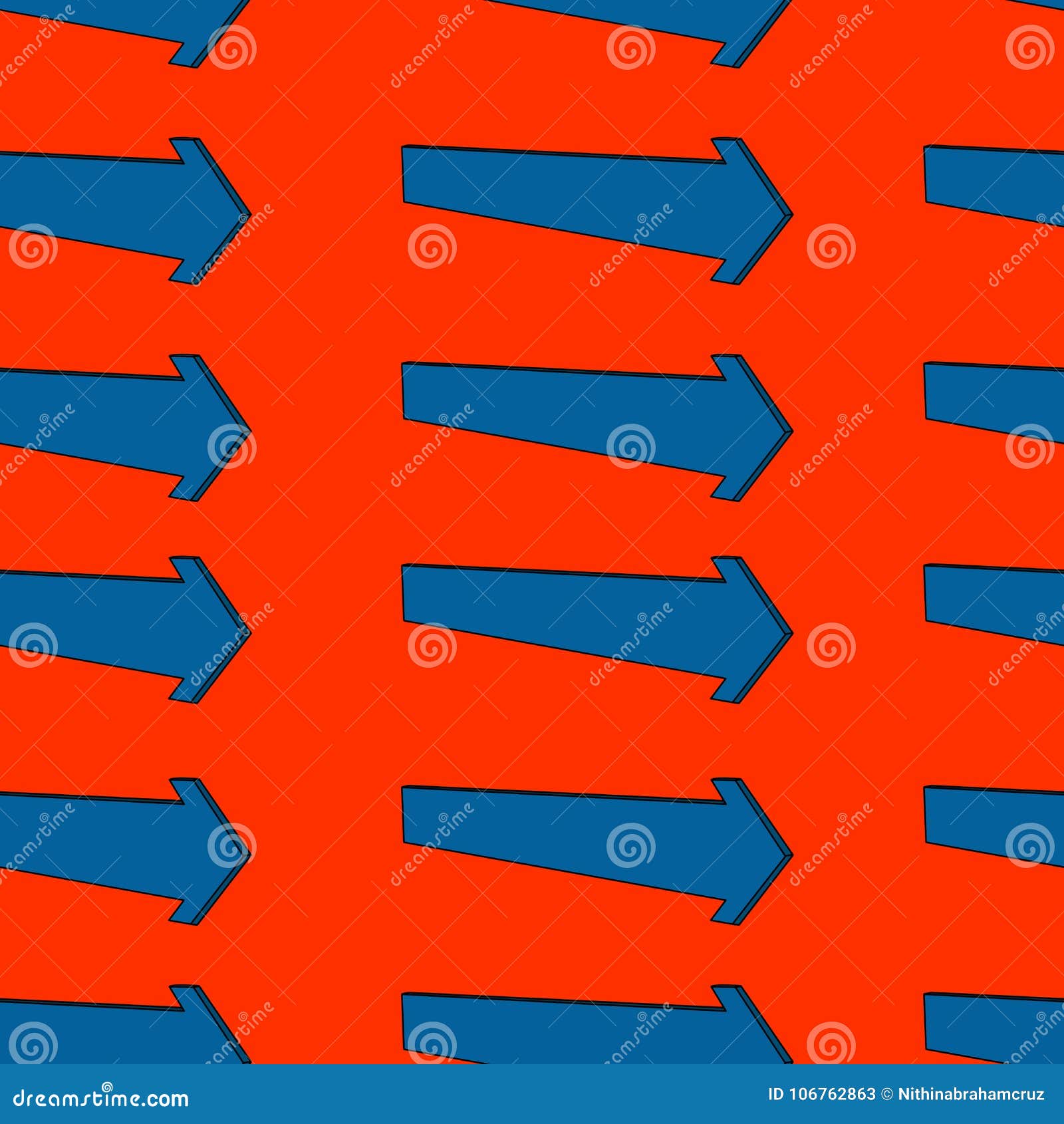 Seamless Pattern of Horizontally Aligned Arrows Stock Vector ...