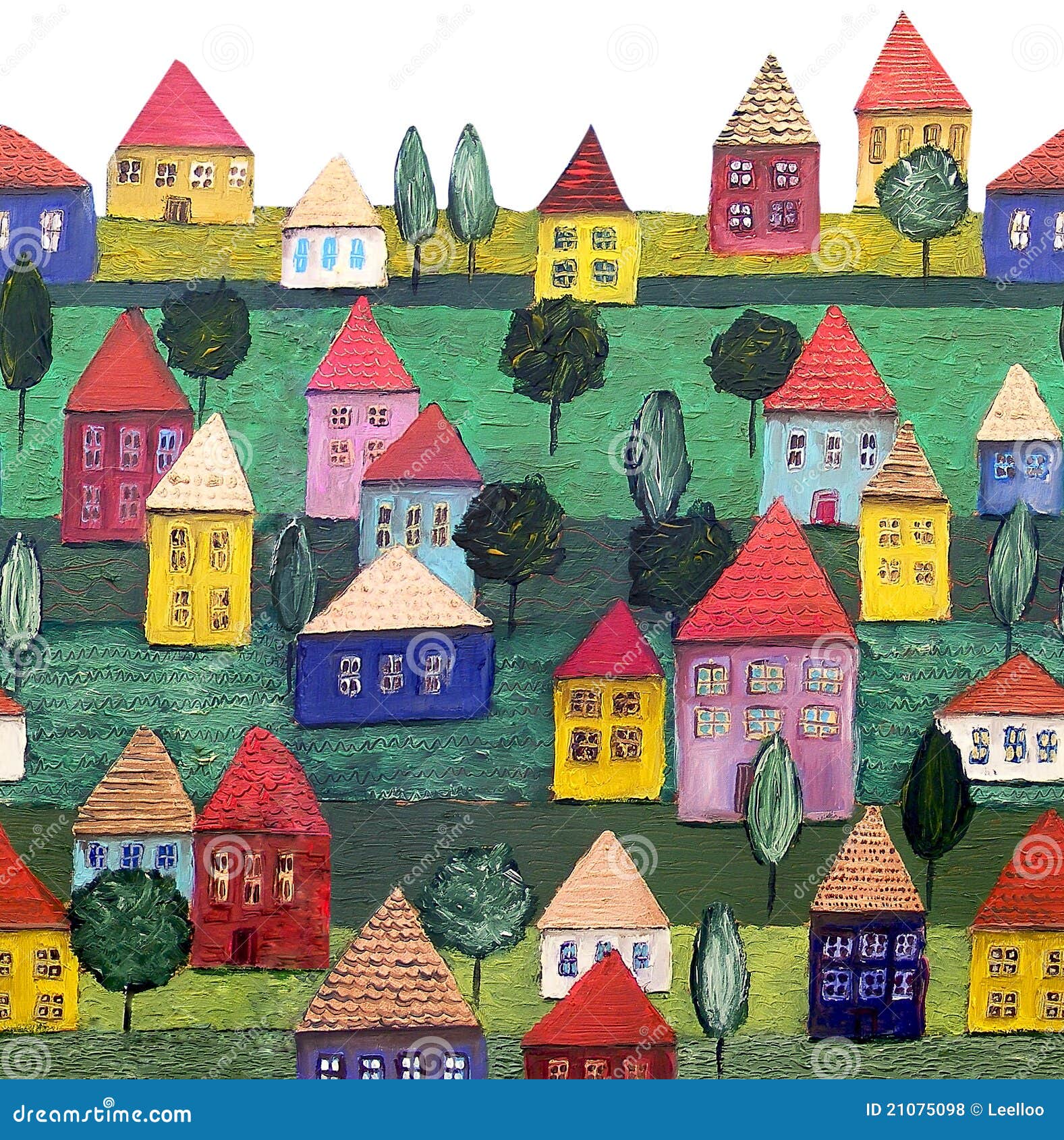 Seamless Pattern, a Housing Estate. Stock Illustration - Illustration ...