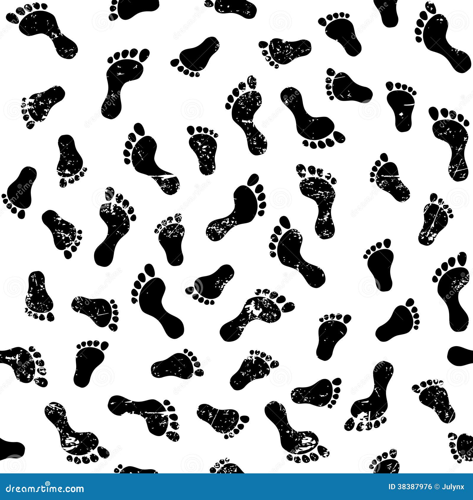 Seamless Pattern - Human Footprints Stock Vector - Illustration of ...