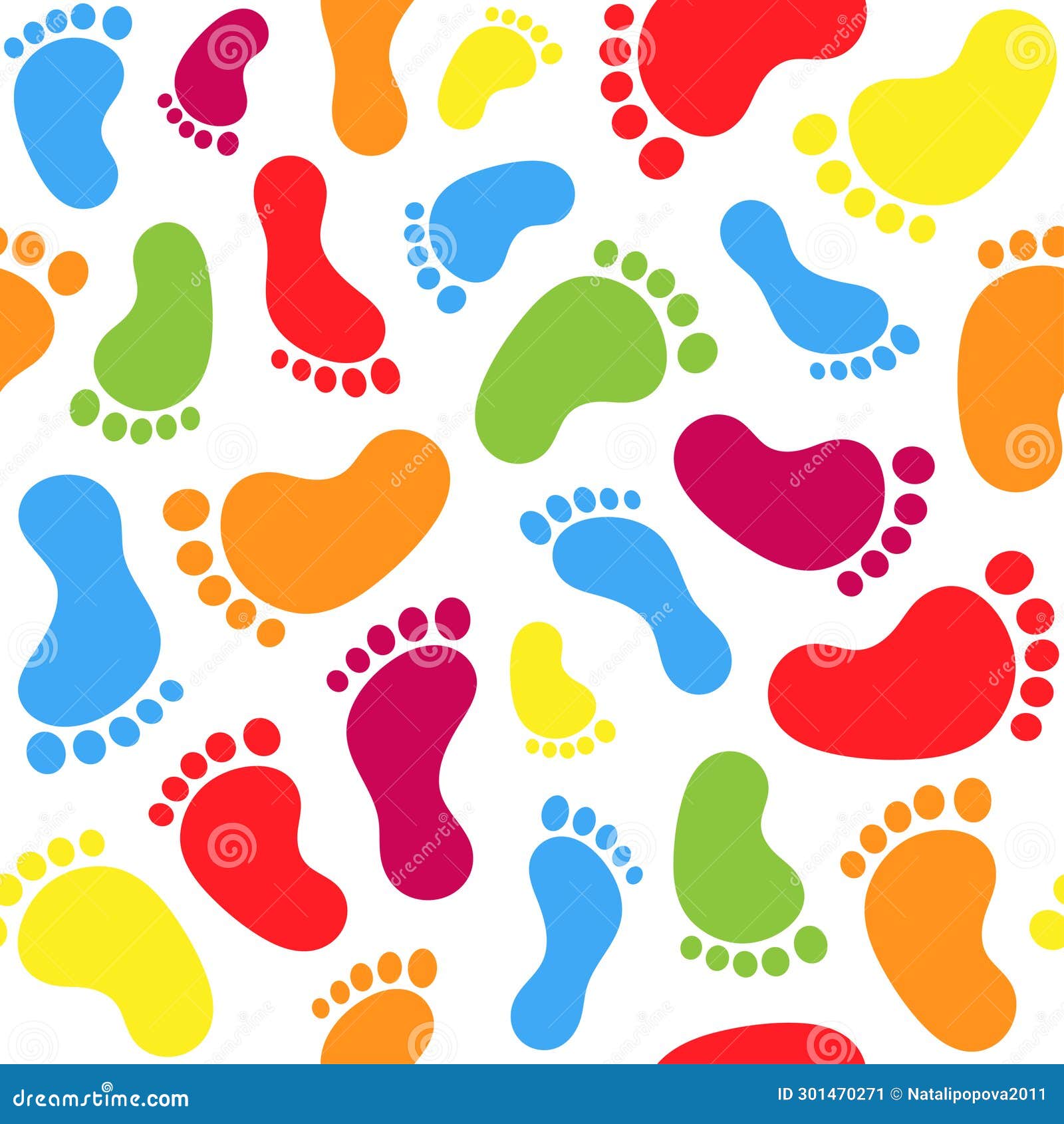 Footprints People And Animals. Big And Small Footprints Vector ...