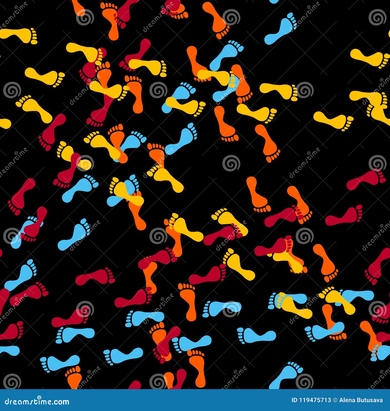 Two Human Footsteps, Showing Both Feet And All Five Toes Royalty-Free ...