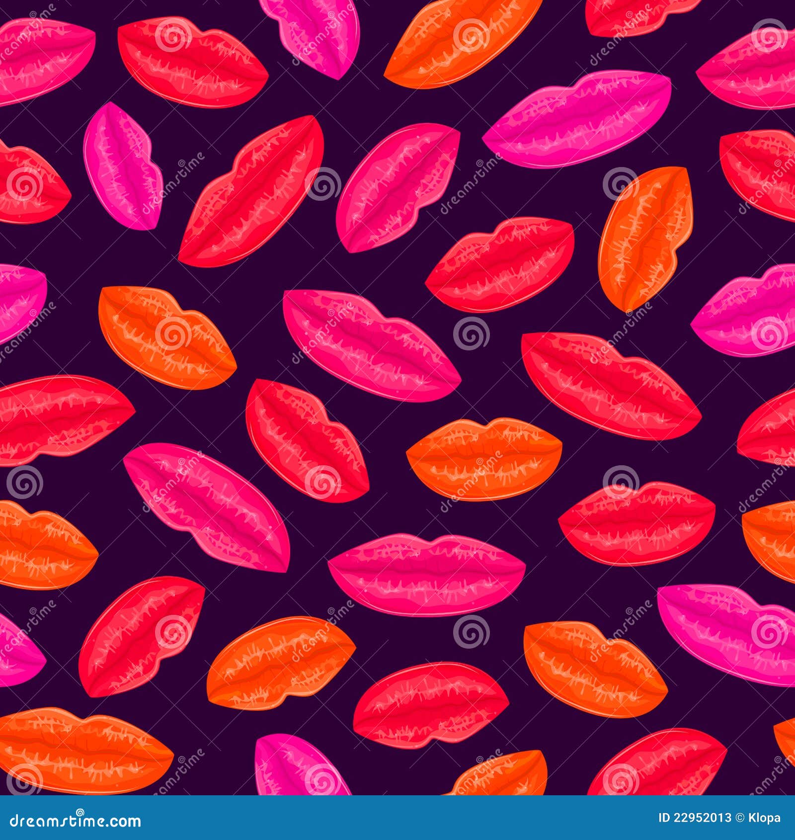 Seamless Pattern with Human Lips Stock Vector - Illustration of female ...