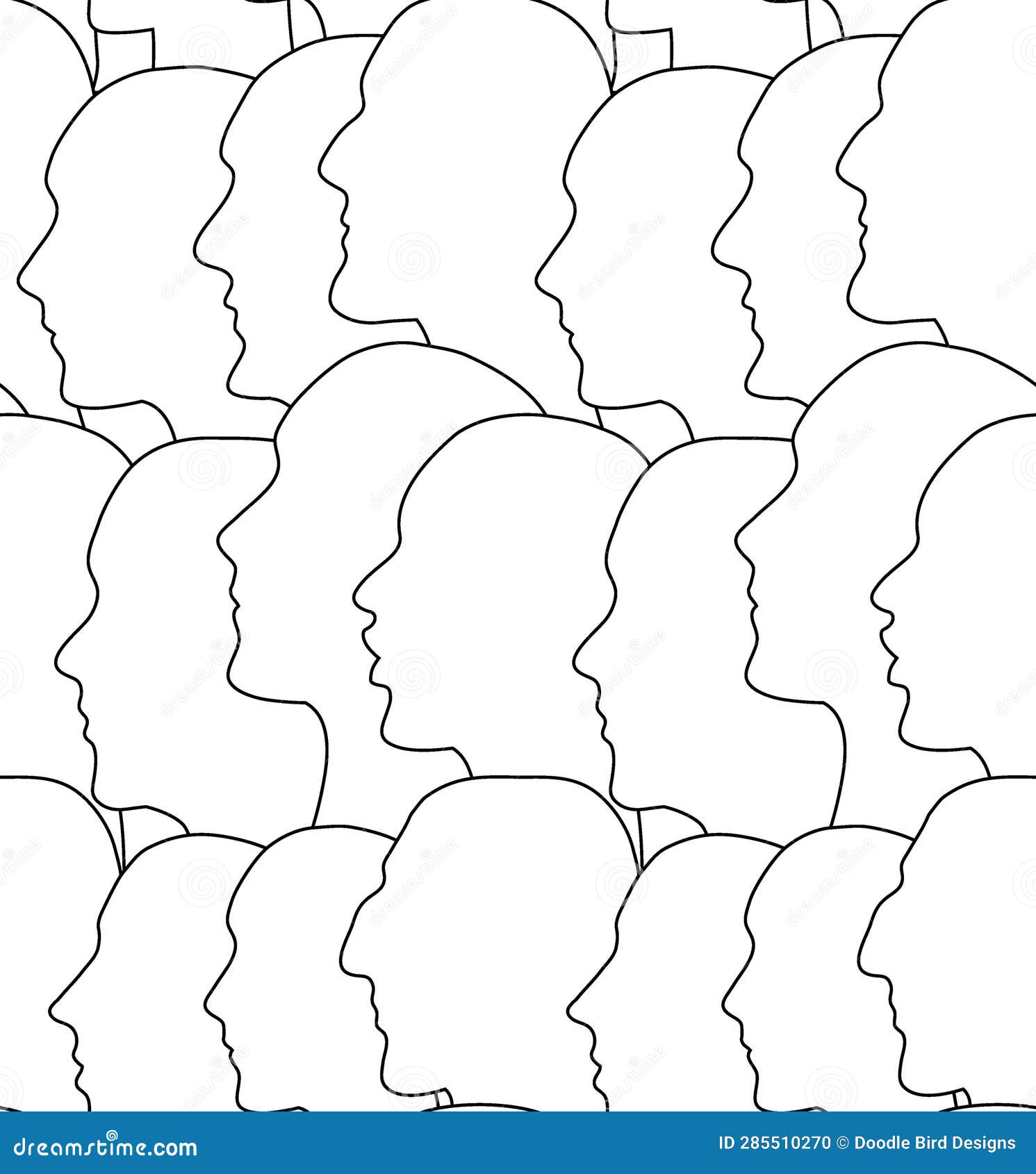 Human Profiles Linear Icons, Signs, Symbols Vector Line Illustration ...