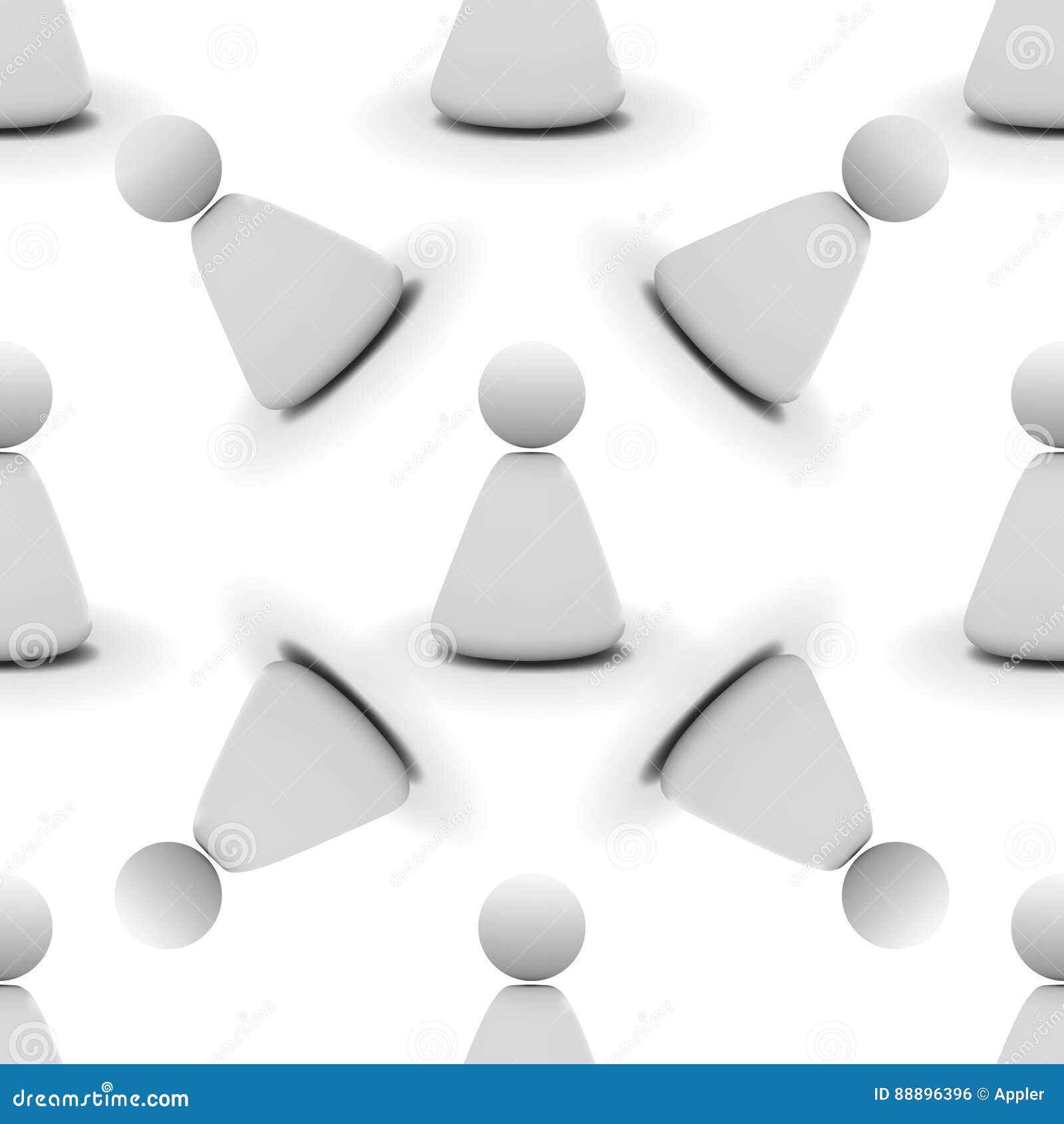 Seamless Pattern of Human Social Icon Stock Vector - Illustration of ...