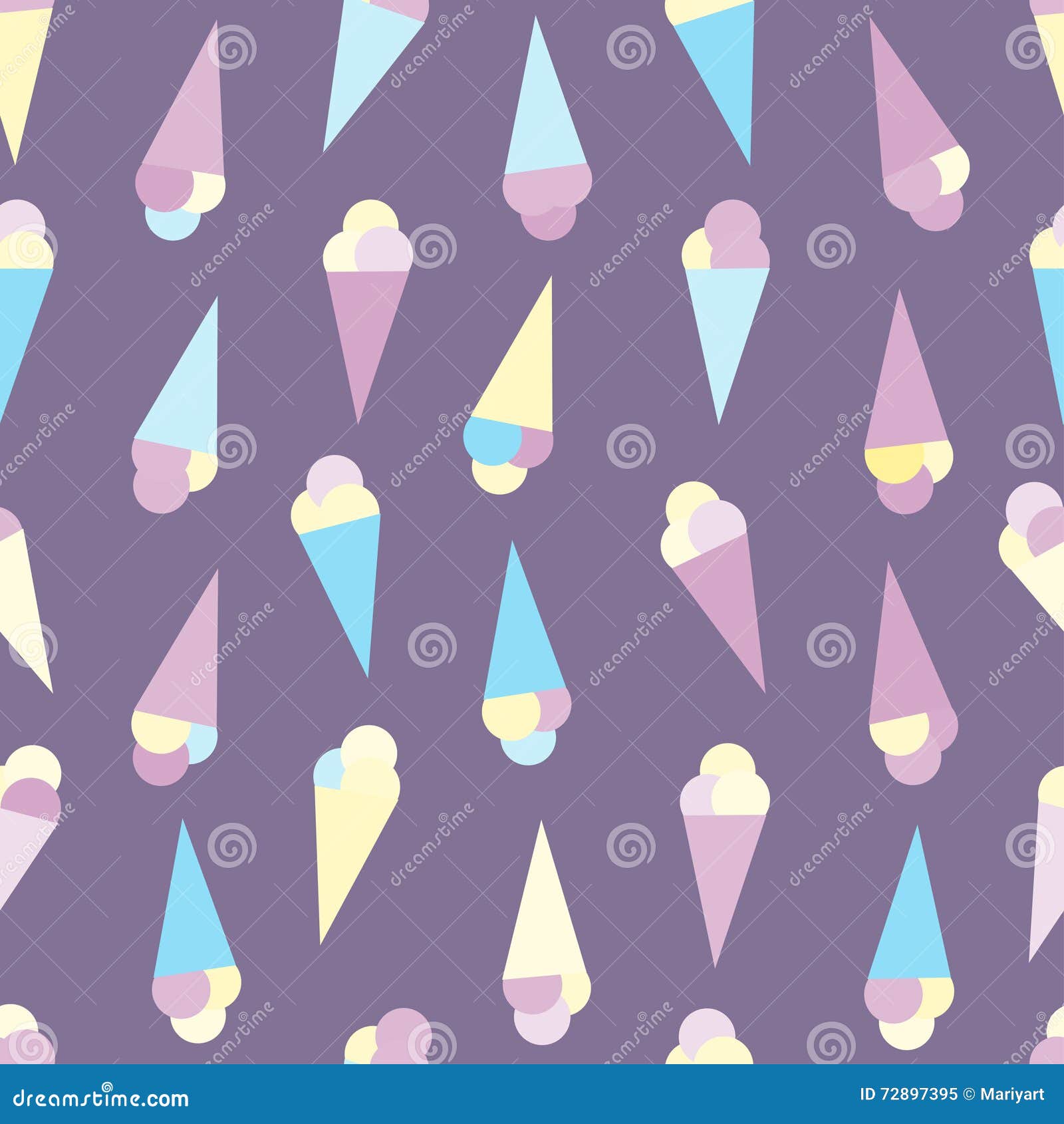 Seamless Pattern with Ice Cream Stock Vector - Illustration of pink ...