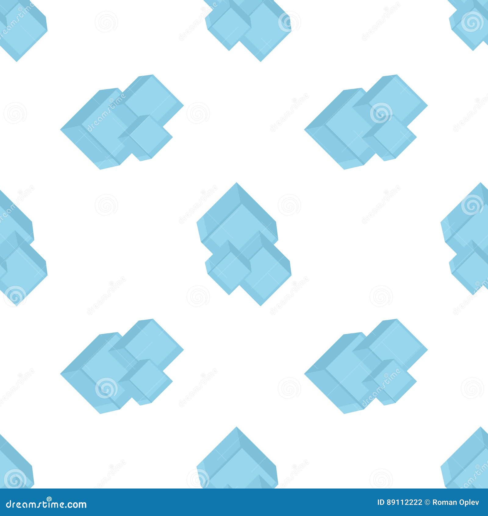 Seamless Pattern Ice Cubes on a White Isolation Stock Vector ...